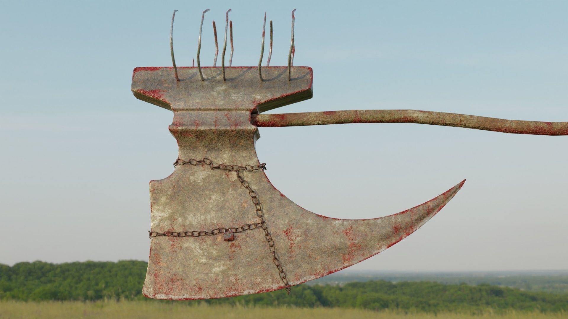 Bloody Executioners Axe 3D model | CGTrader