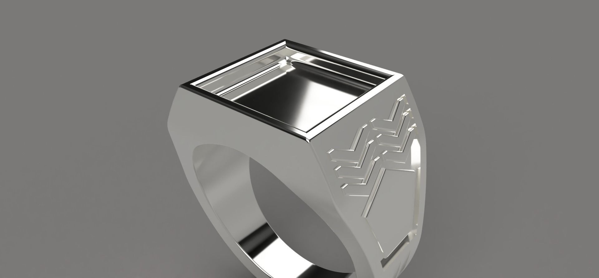 Signet Ring Template 3D model 3D printable | CGTrader