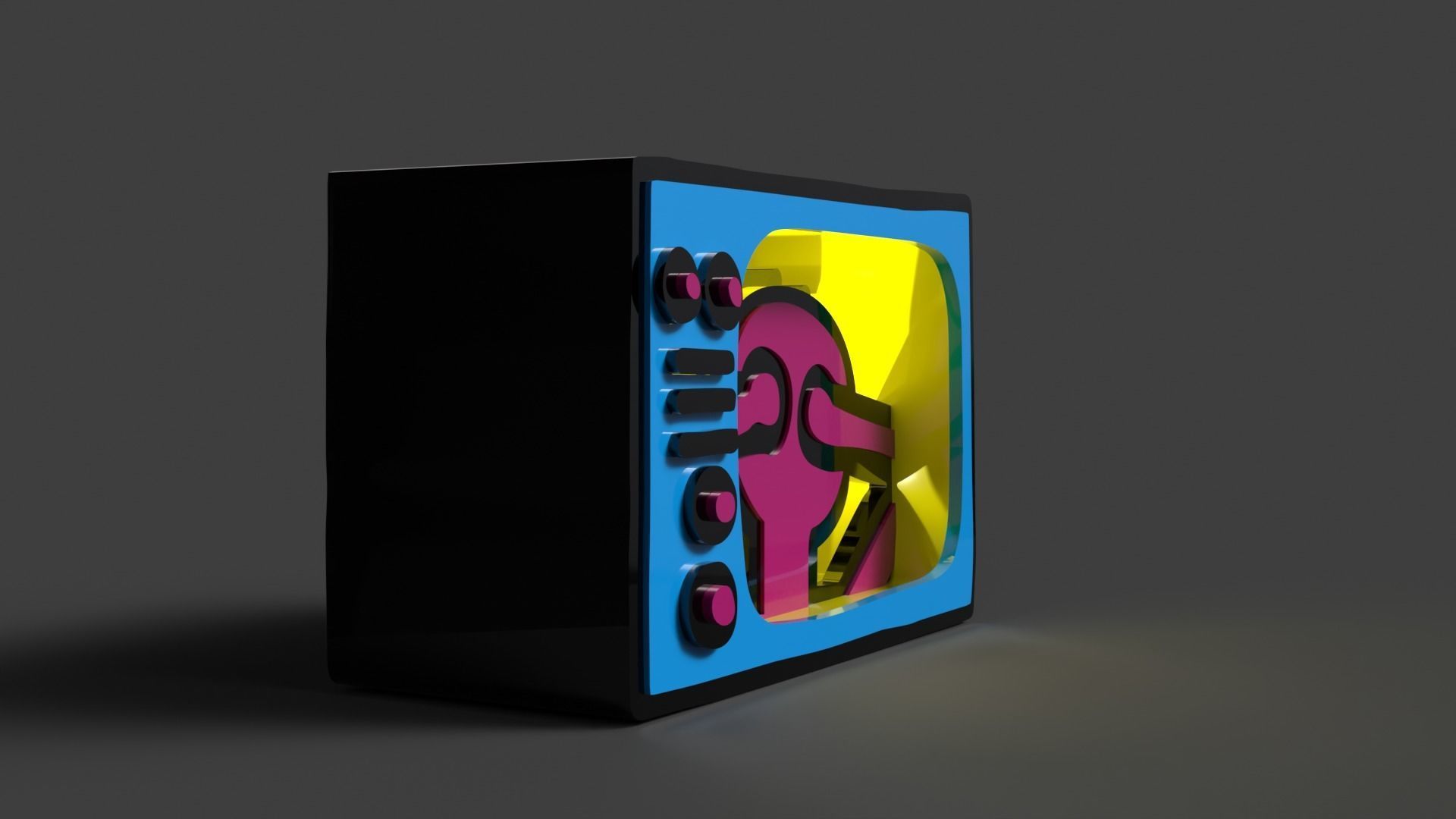 UNTITLED TV 1987 SCULPTURE- BY KEITH HARING 3D model 3D printable ...