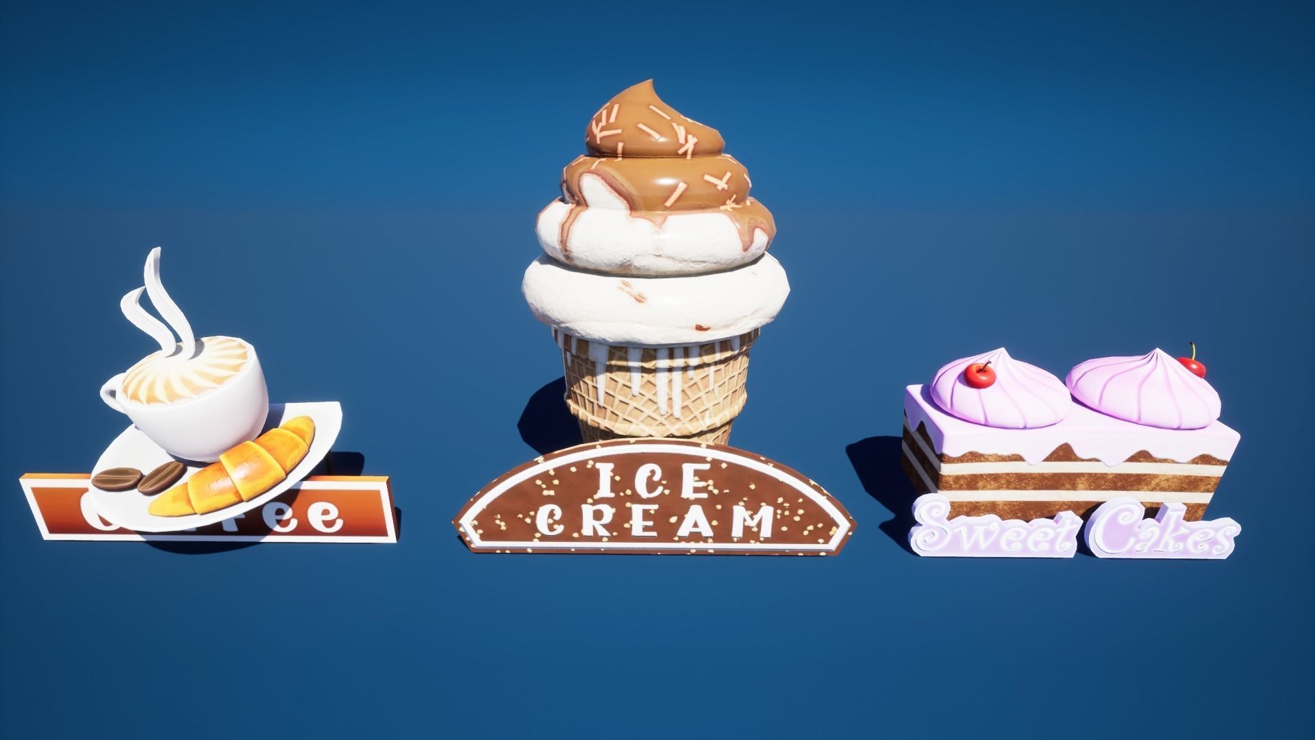 3D model Town Props Pack Stylized VR / AR / low-poly | CGTrader