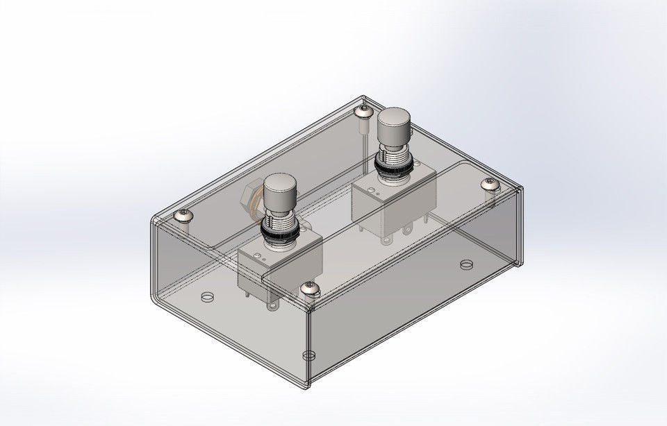Footswitch plastic box with two switches free 3D model | CGTrader