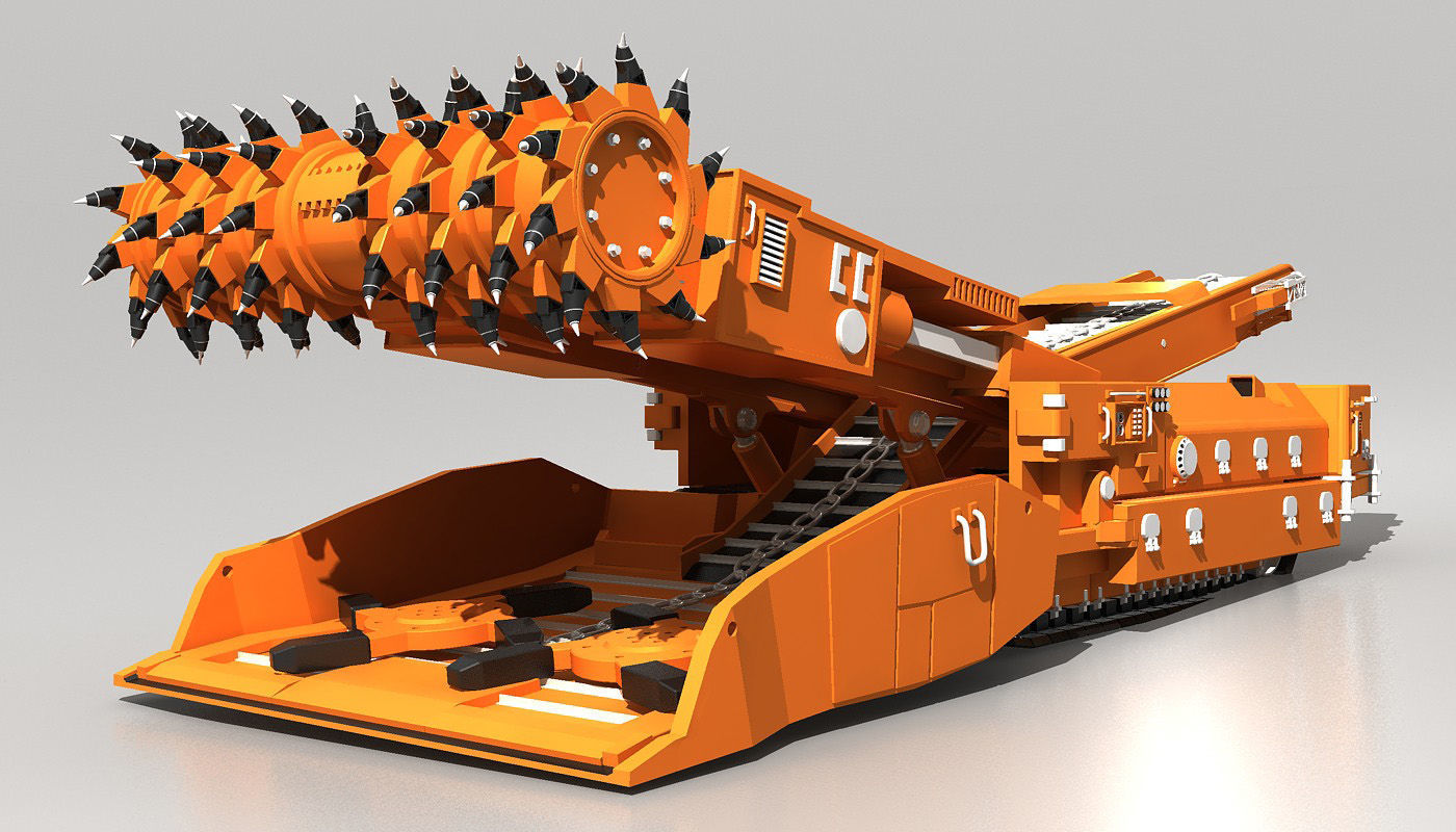 Continuous Miner 3D model | CGTrader