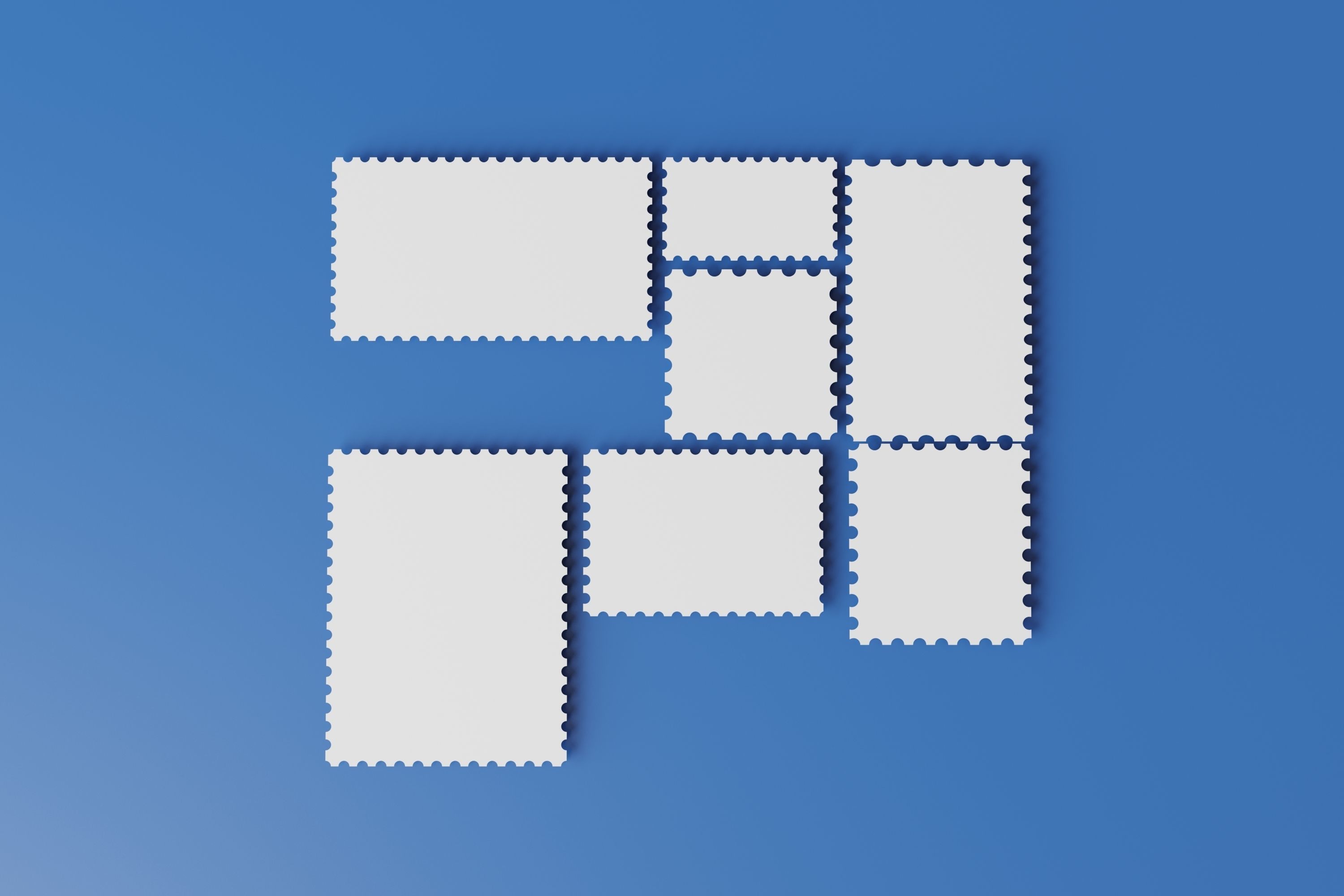 Postage stamp set free VR / AR / low-poly 3D model | CGTrader