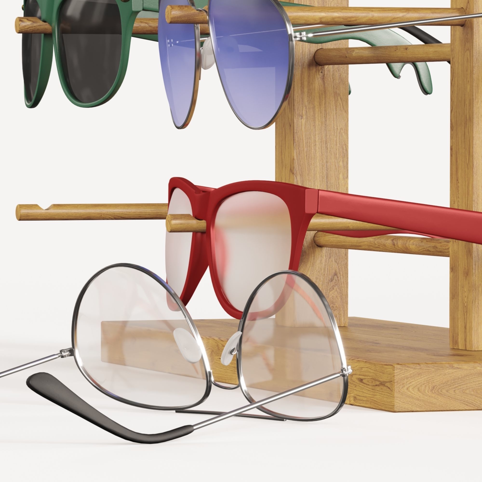 Wooden Sunglass Display Stand 3D model | CGTrader