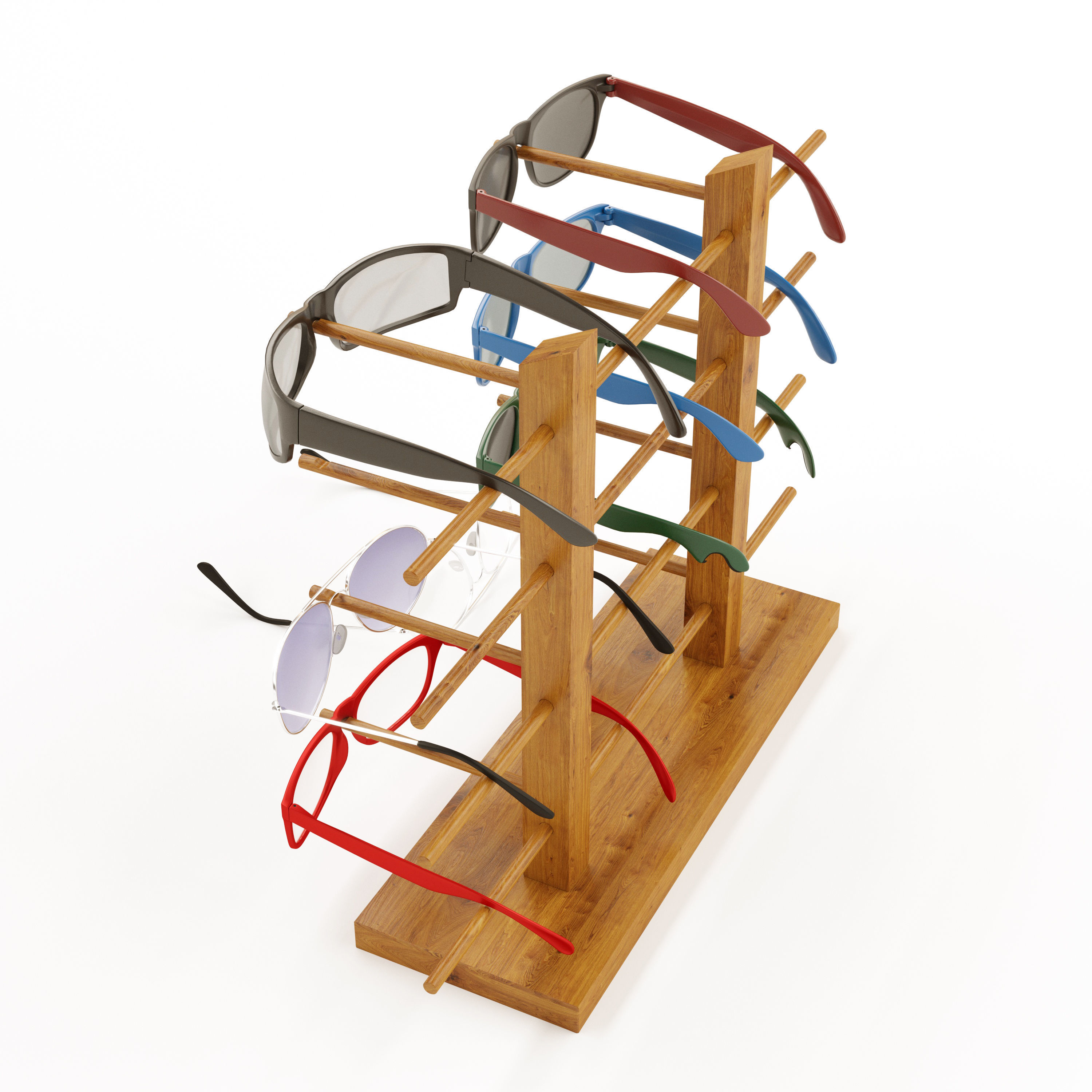 Wooden Sunglass Display Stand 3D model | CGTrader