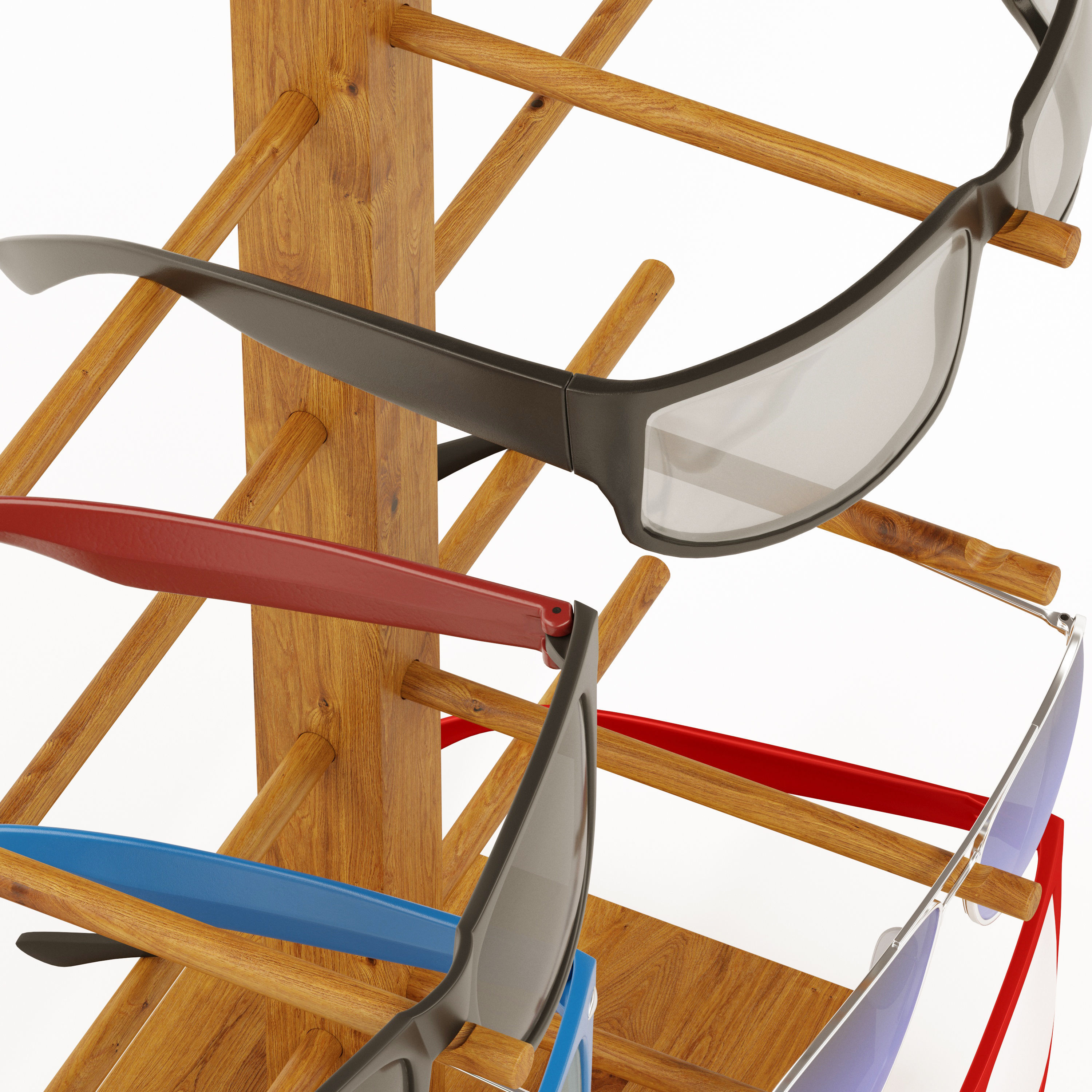 Wooden Sunglass Display Stand 3D model | CGTrader
