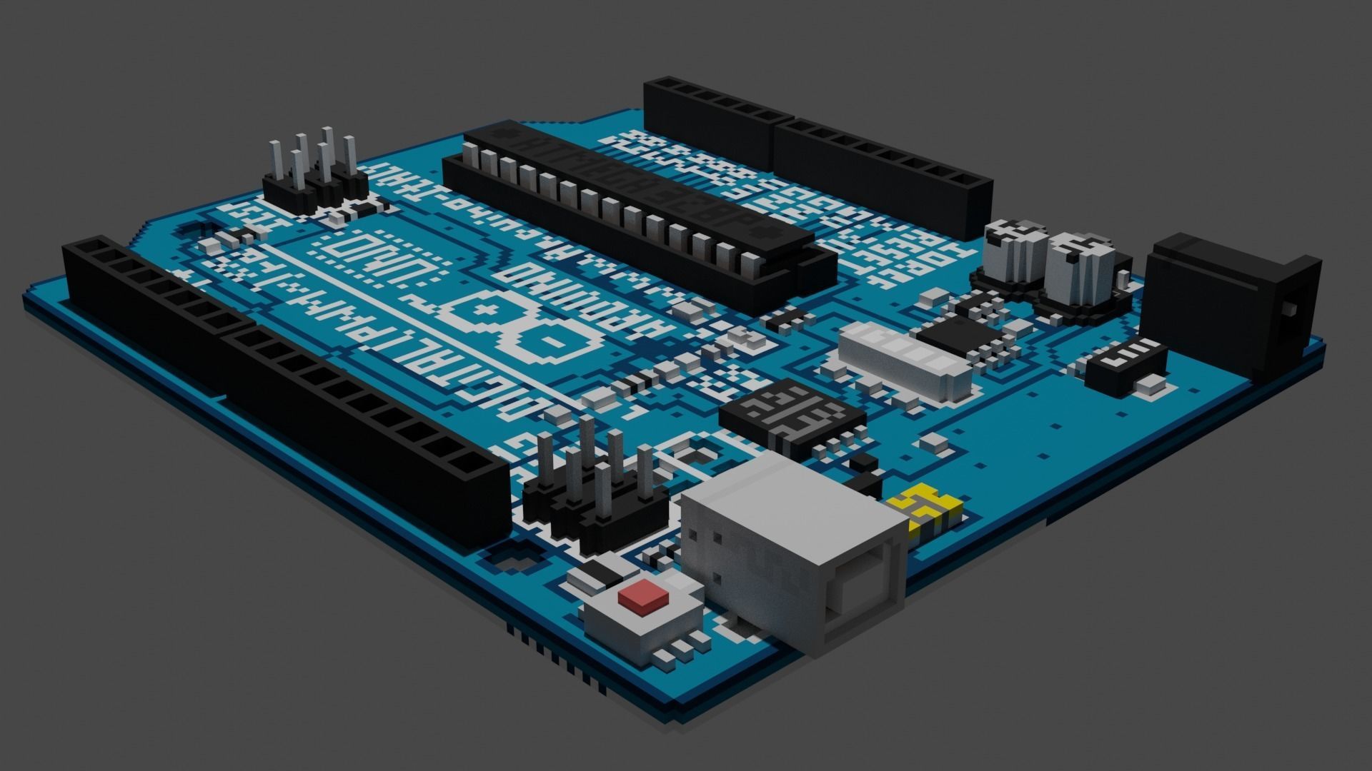 3D model Voxel Arduino Uno R3 MagicaVoxel VR / AR / low-poly | CGTrader