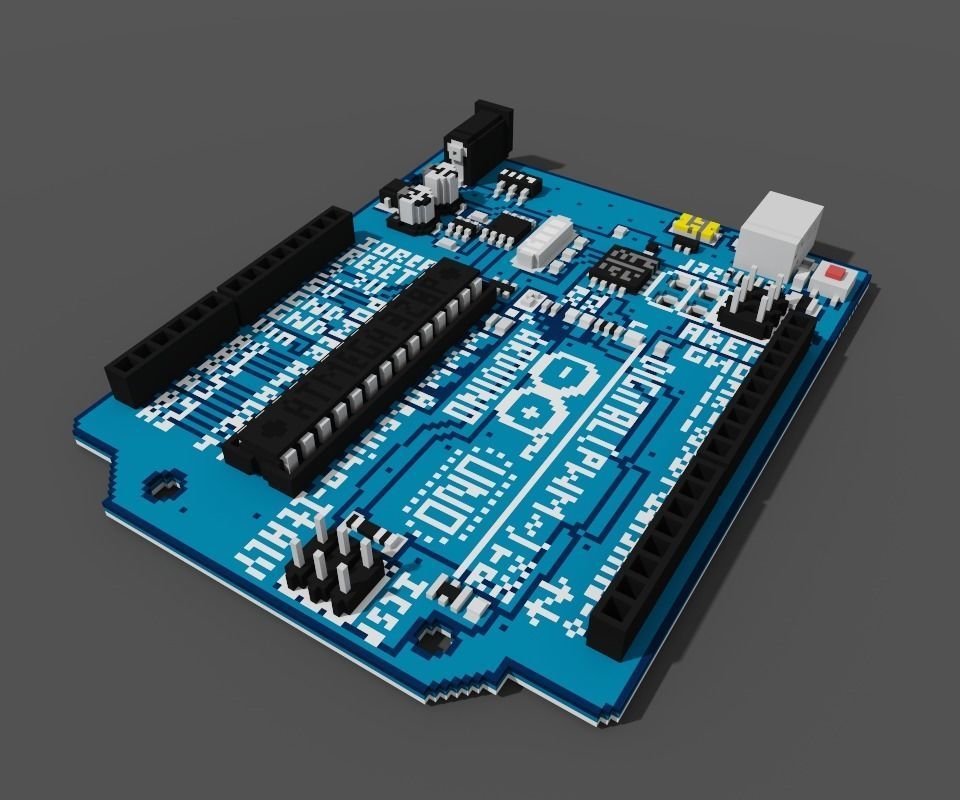 3D model Voxel Arduino Uno R3 MagicaVoxel VR / AR / low-poly | CGTrader