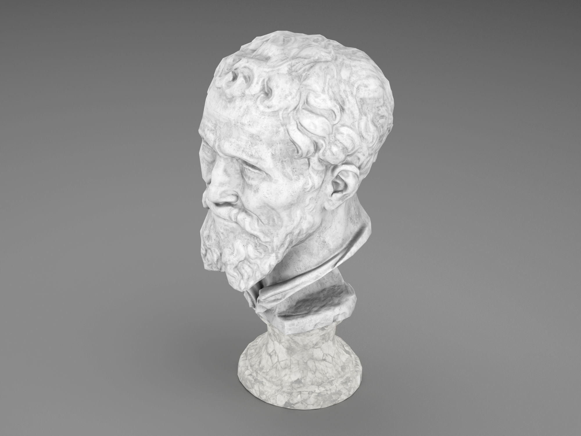 3D model Michelangelo Buonarroti head sculpture VR / AR / low-poly ...