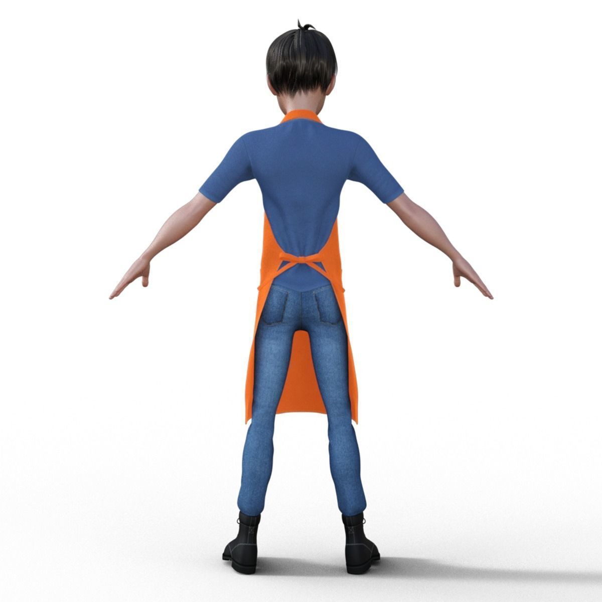 3D Cartoon Cute Butcher Boy 3D model | CGTrader