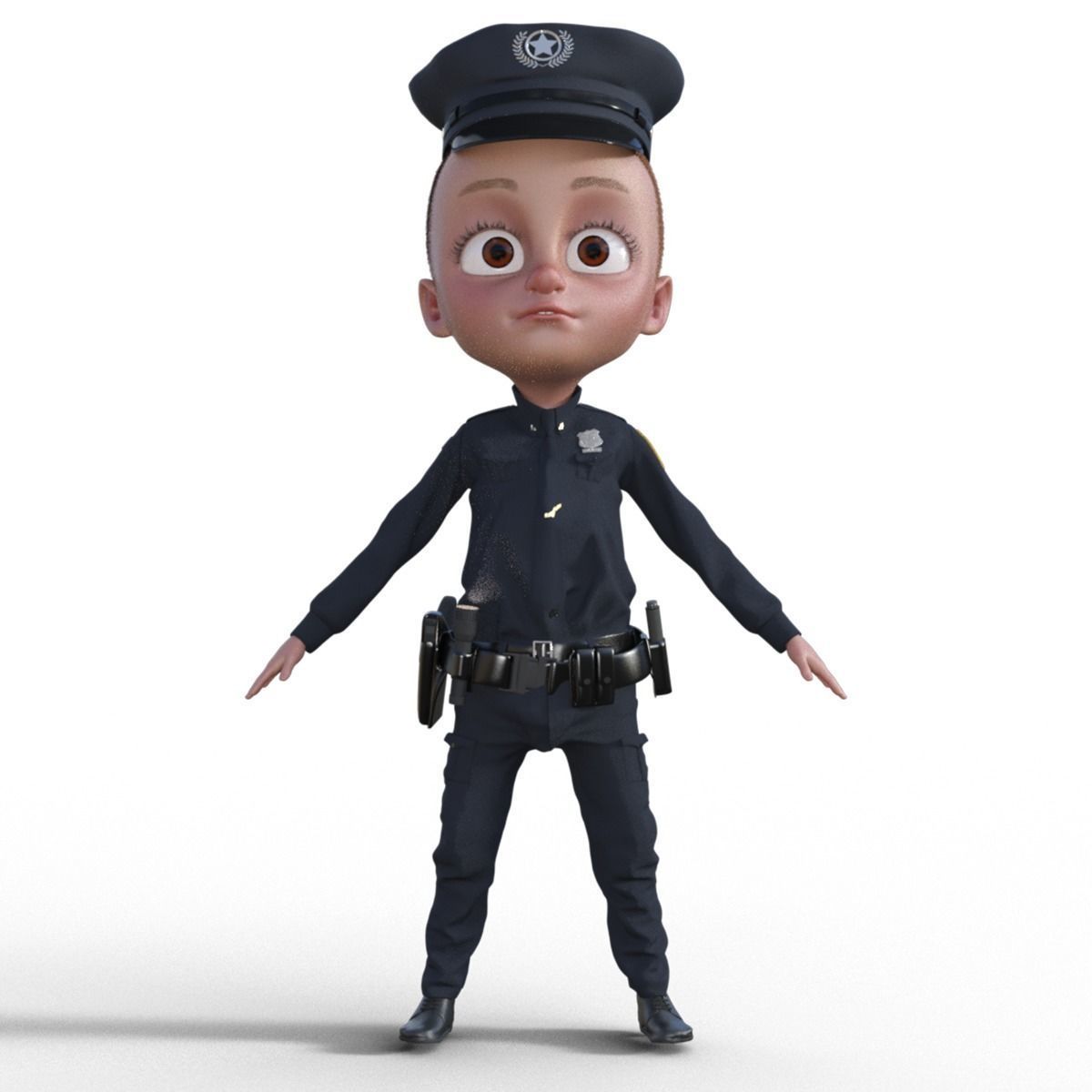 3D Cartoon Police Man 3D model | CGTrader