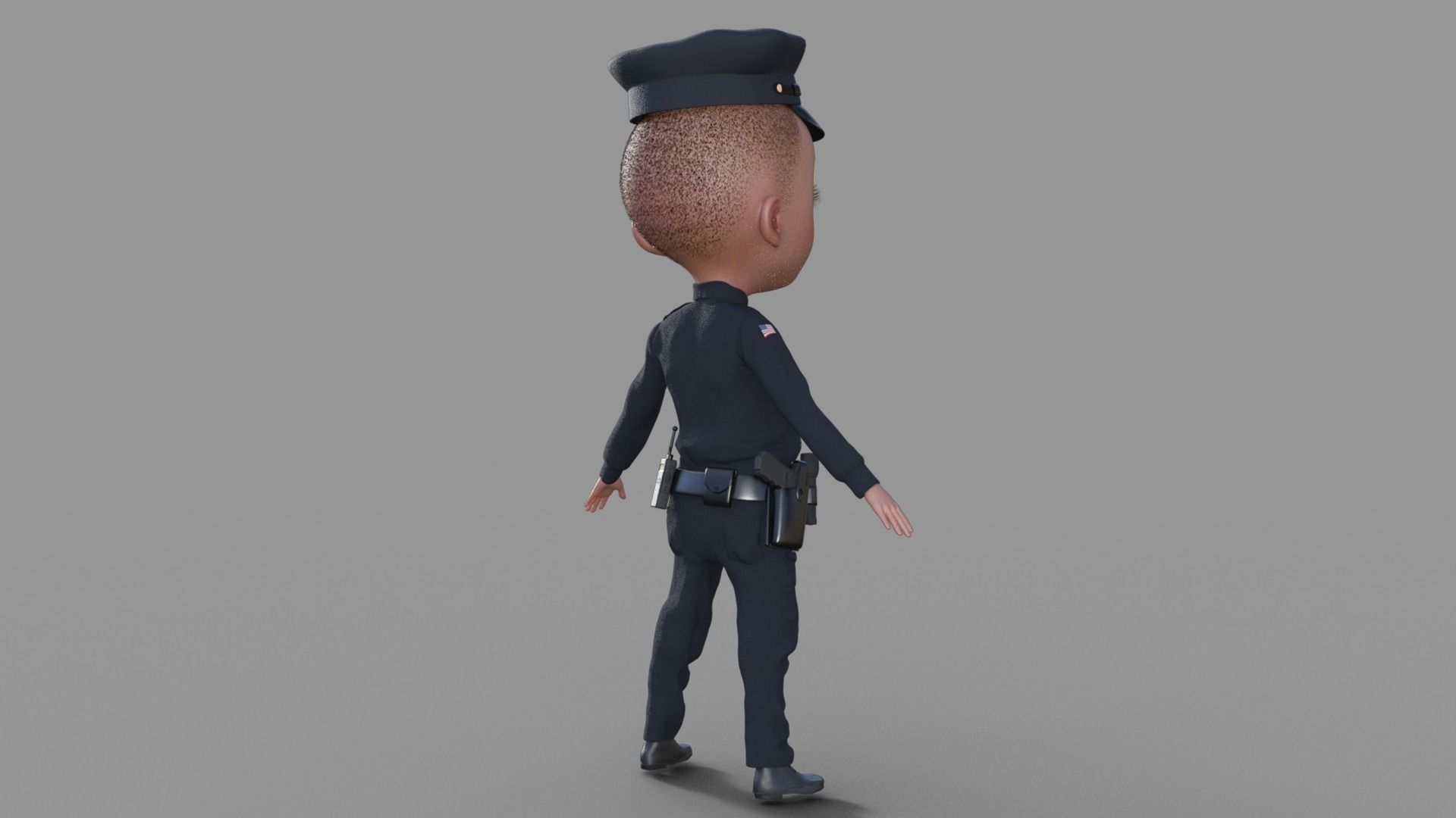 3D Cartoon Police Man 3D model | CGTrader