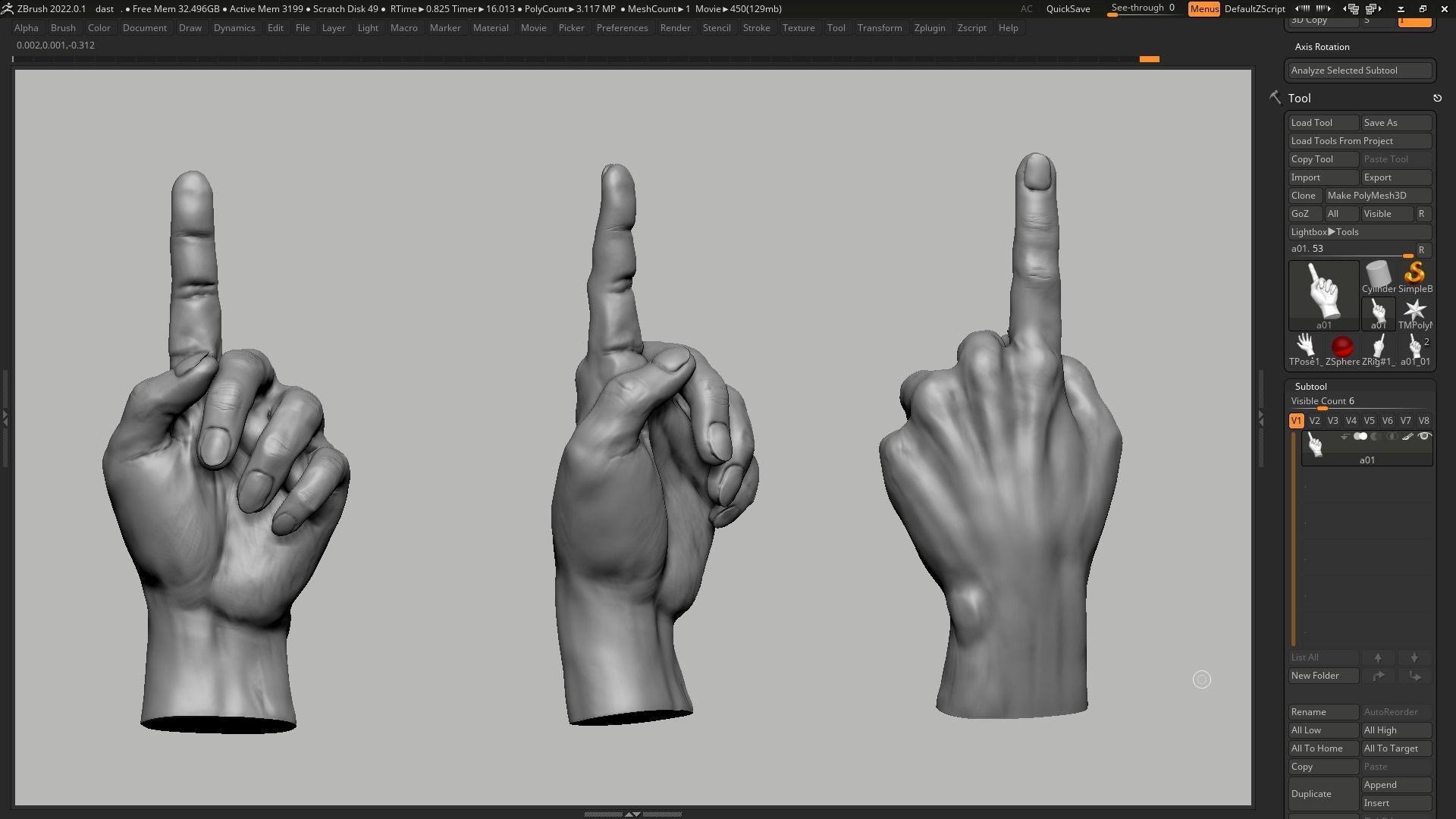 Hand pose 12 3d print model 3D model 3D printable | CGTrader