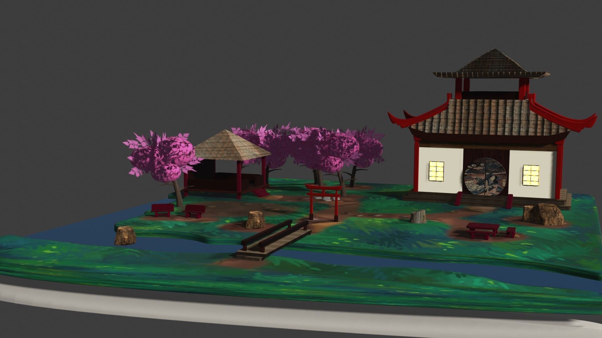 japan landscape 3D model | CGTrader
