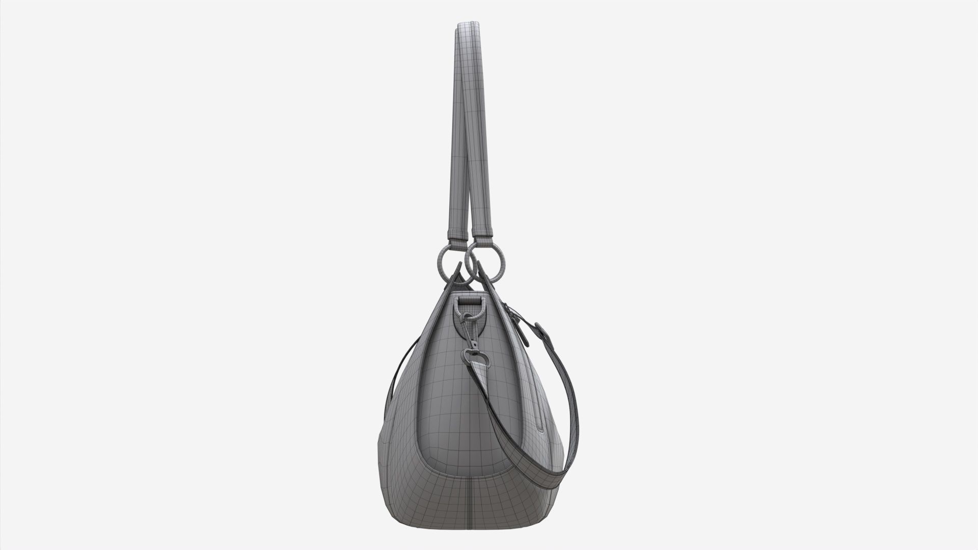 Women shoulder black leather bag 3D model | CGTrader