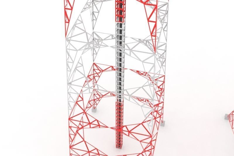 Communication Tower anntena bts cell radio 3d model 3D model | CGTrader