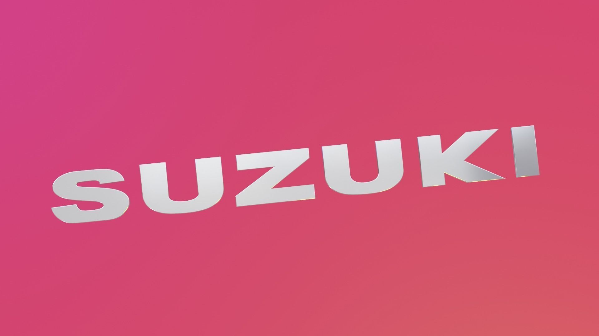 3D model Suzuki Text Logo - Badge - Emblem VR / AR / low-poly | CGTrader