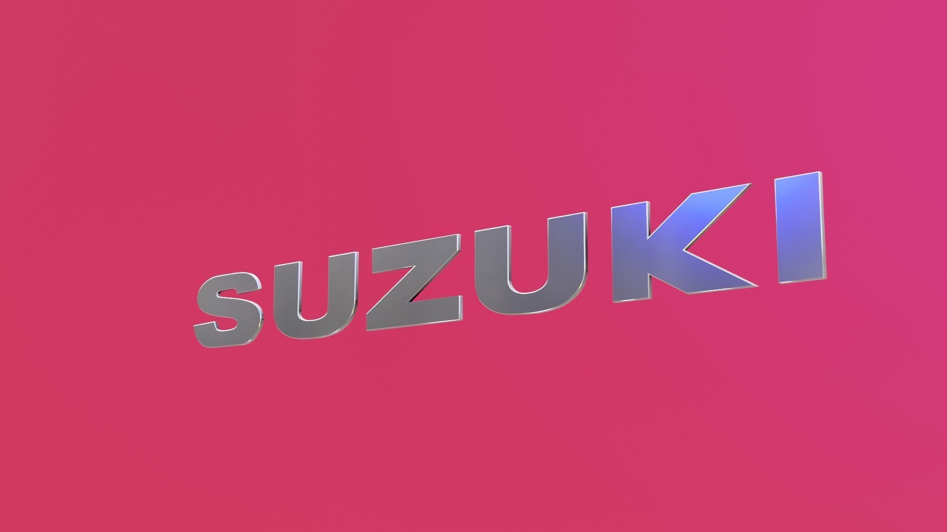 3D model Suzuki Text Logo - Badge - Emblem VR / AR / low-poly | CGTrader
