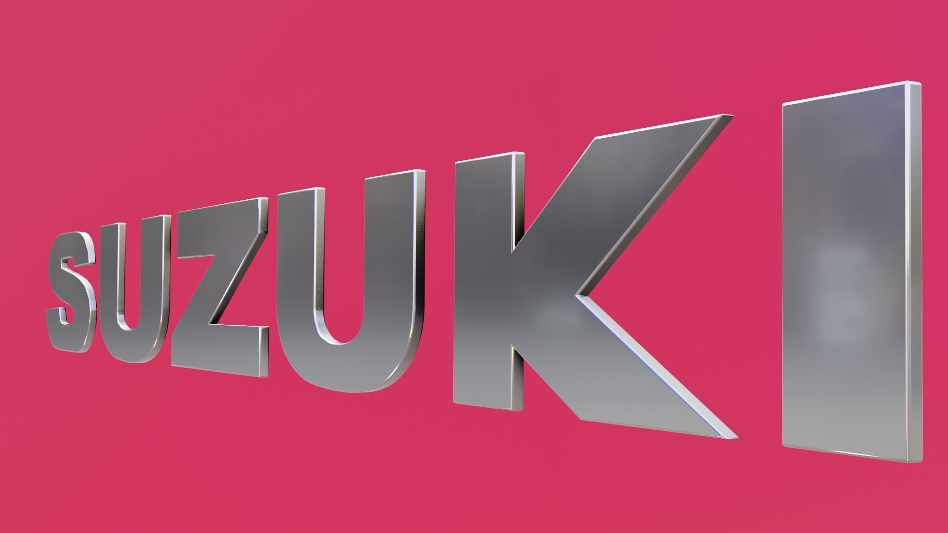 3D model Suzuki Text Logo - Badge - Emblem VR / AR / low-poly | CGTrader