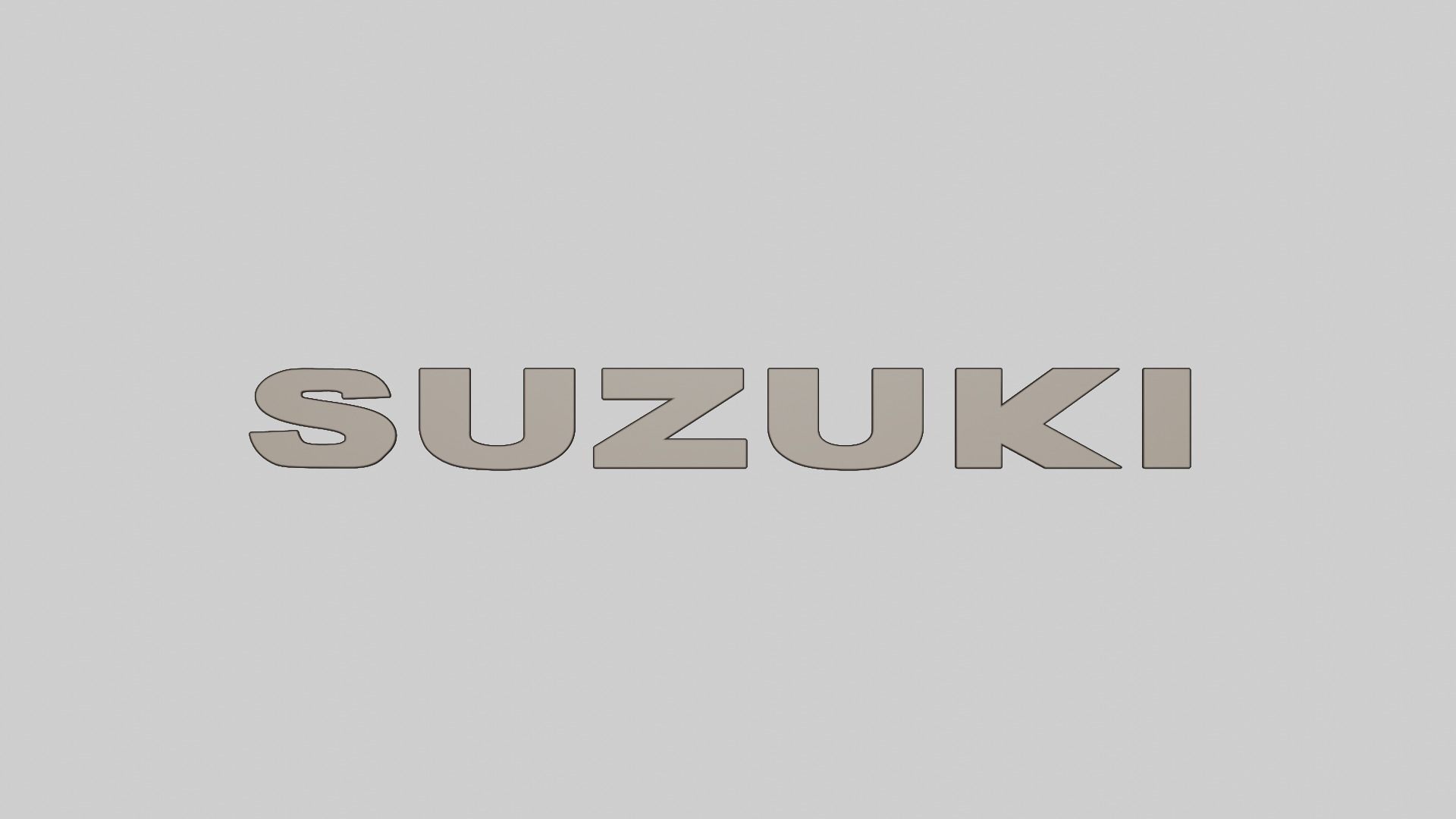 3D model Suzuki Text Logo - Badge - Emblem VR / AR / low-poly | CGTrader