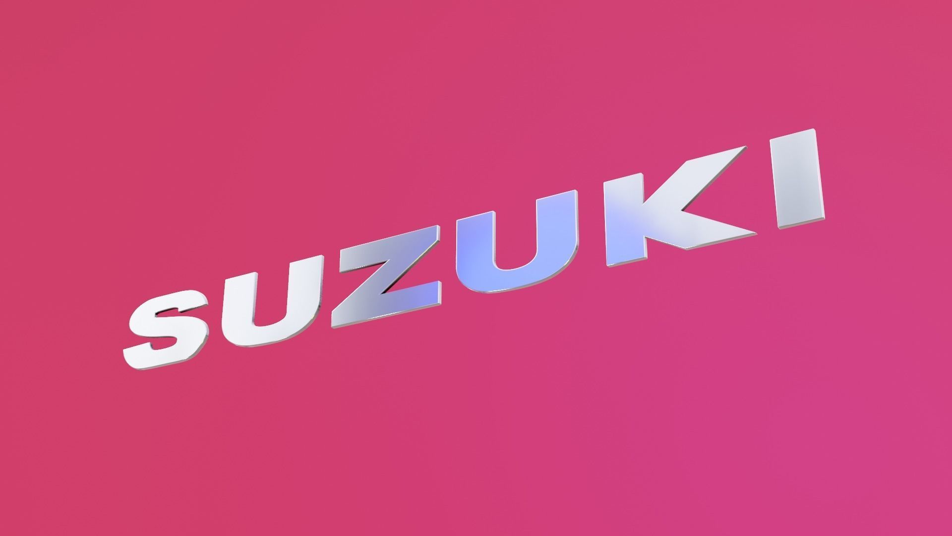 3D model Suzuki Text Logo - Badge - Emblem VR / AR / low-poly | CGTrader