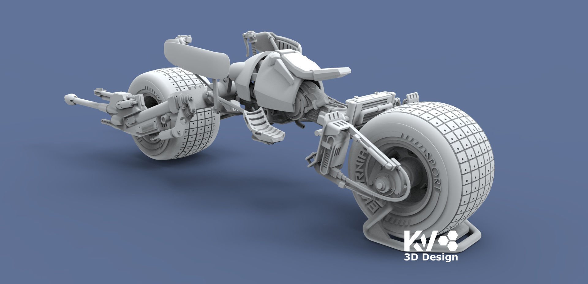 KV-Batpod motorcycle 3D model 3D printable | CGTrader
