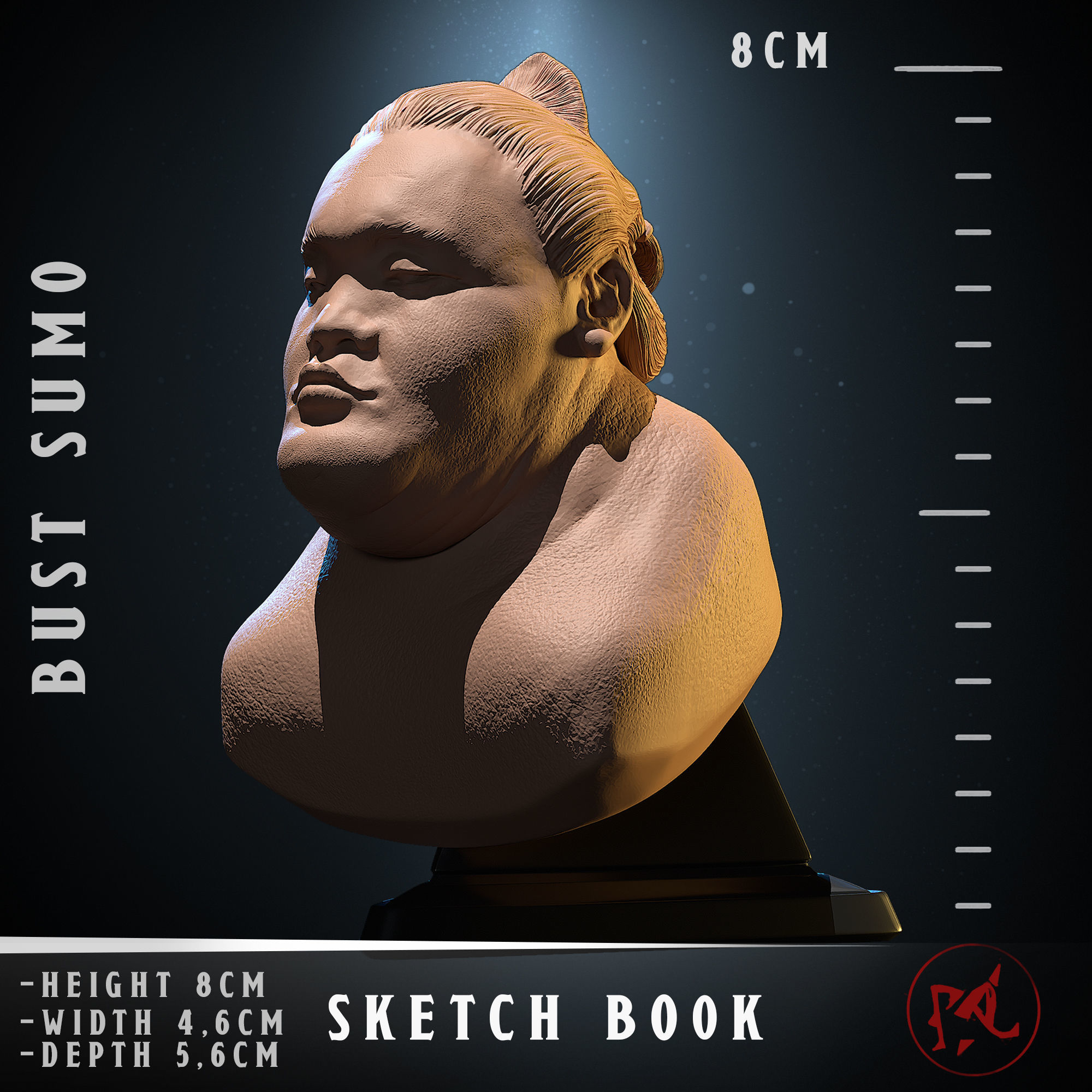 Bust Sumo free 3D model 3D printable | CGTrader