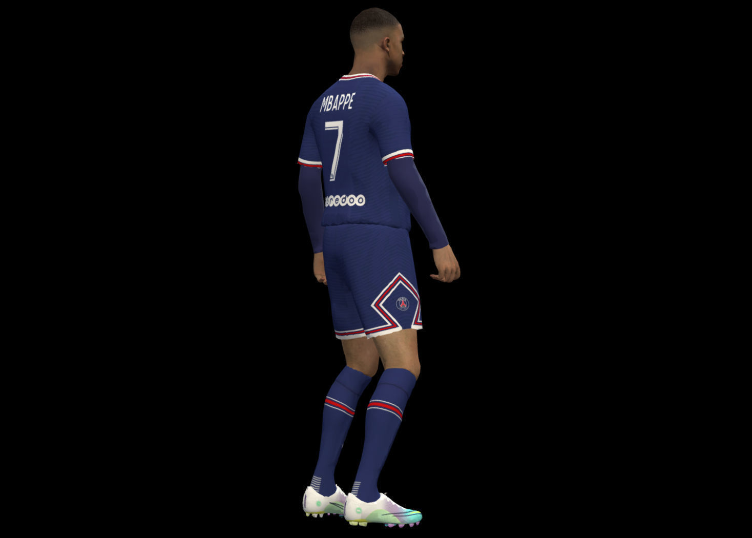 3D model Kylian Mbappe lowpoly no rig VR / AR / low-poly | CGTrader