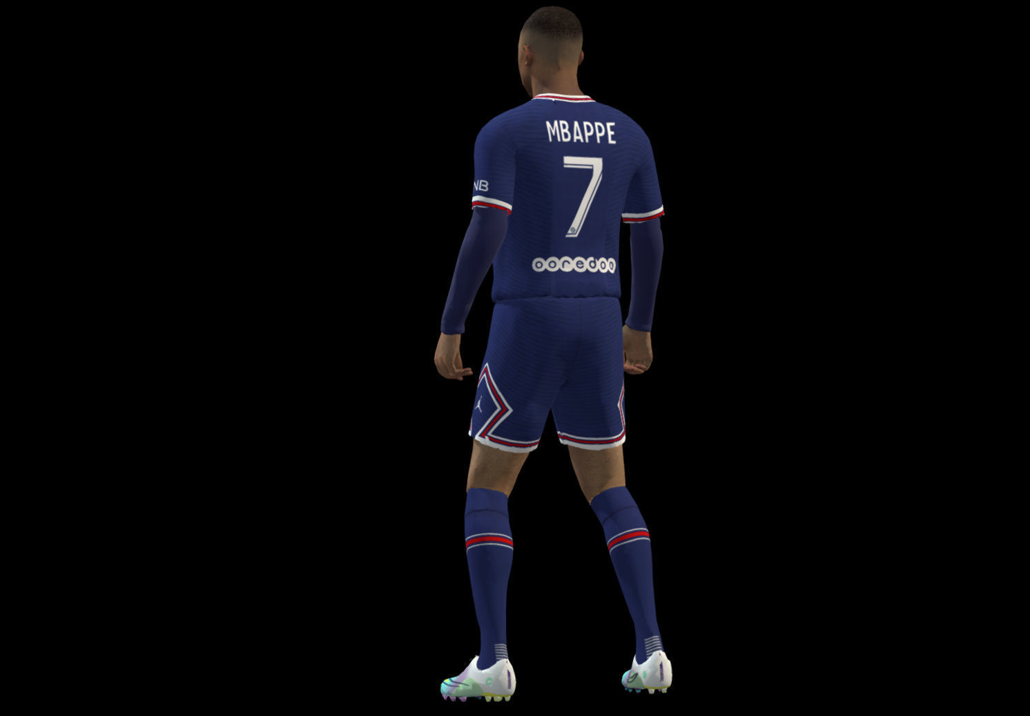 3D model Kylian Mbappe lowpoly no rig VR / AR / low-poly | CGTrader