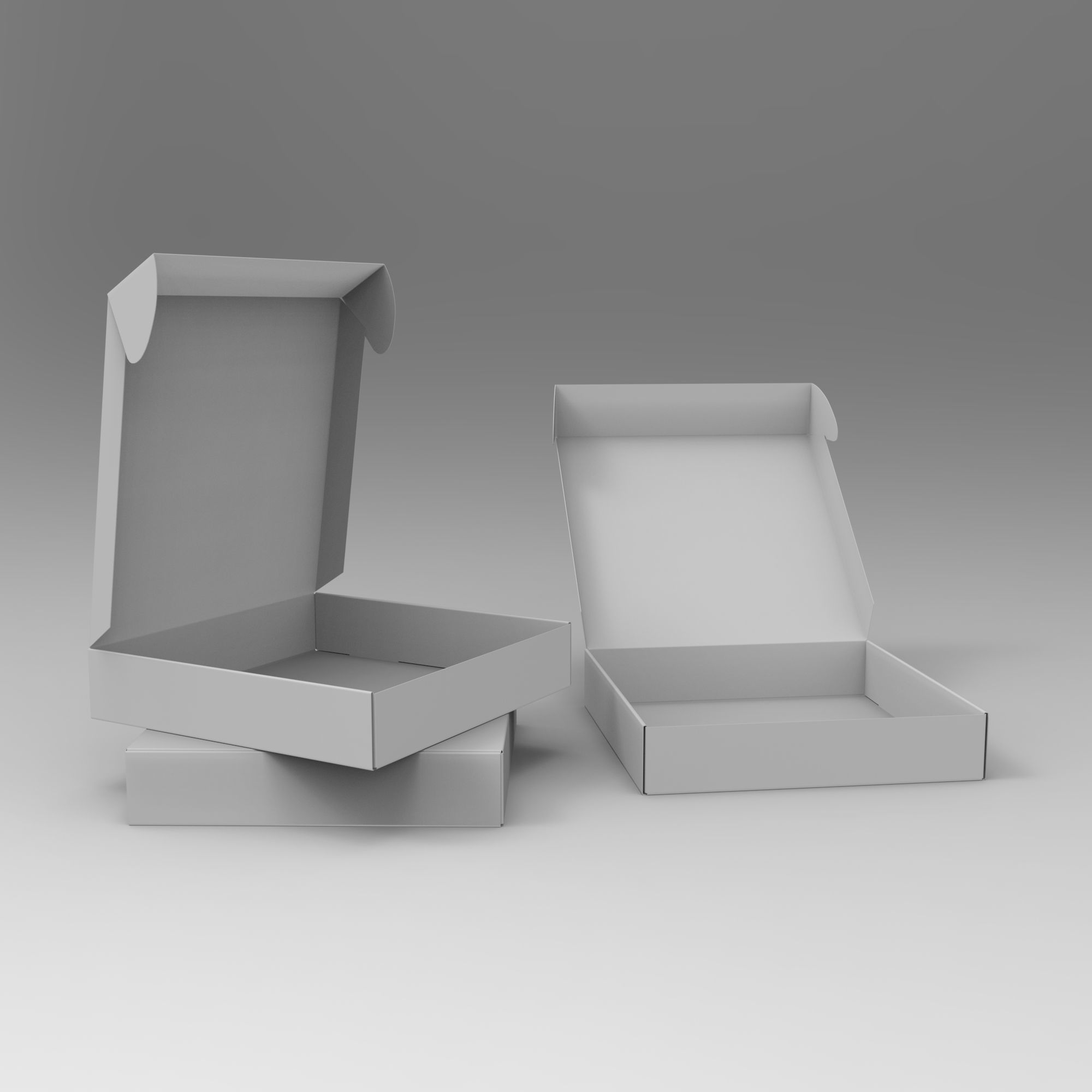 3D model 3D Opened Box 3d model Low-poly 3d model VR / AR / low-poly ...