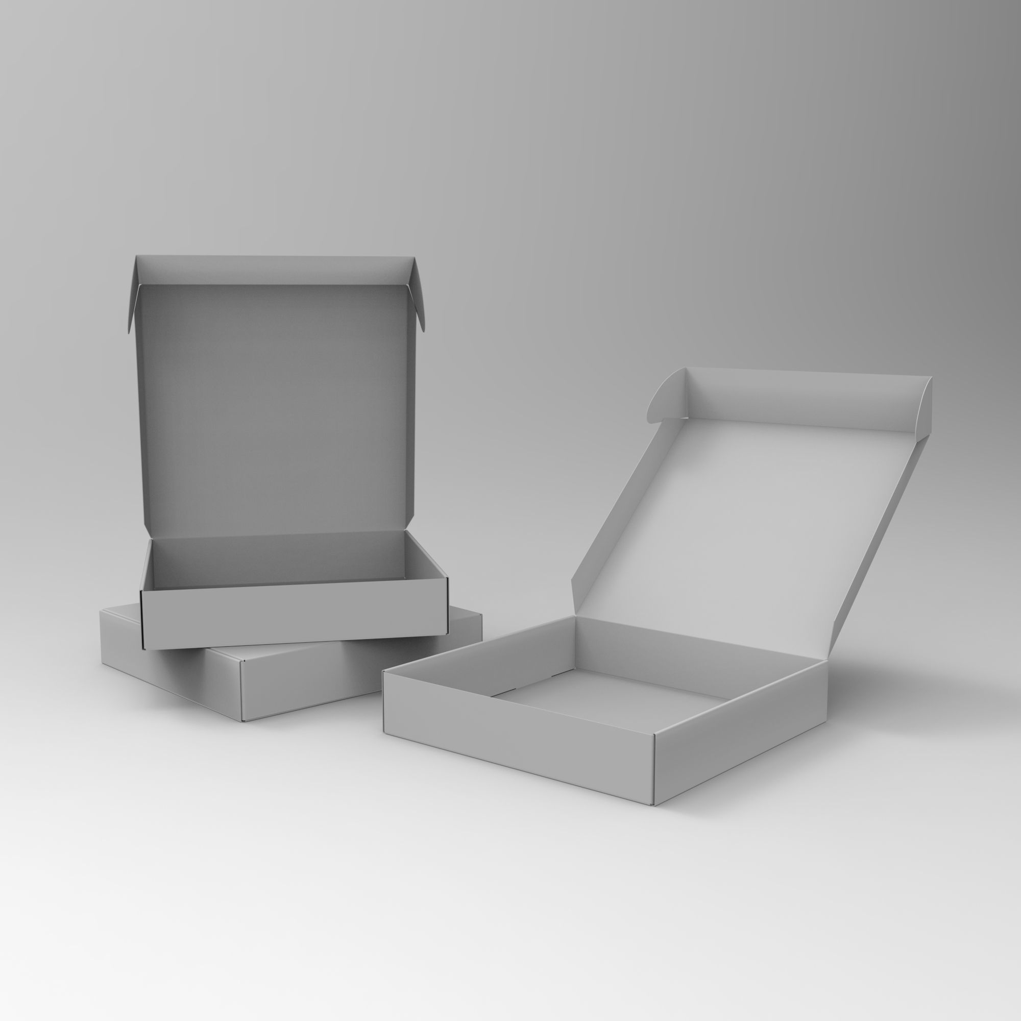 3D model 3D Opened Box 3d model Low-poly 3d model VR / AR / low-poly ...