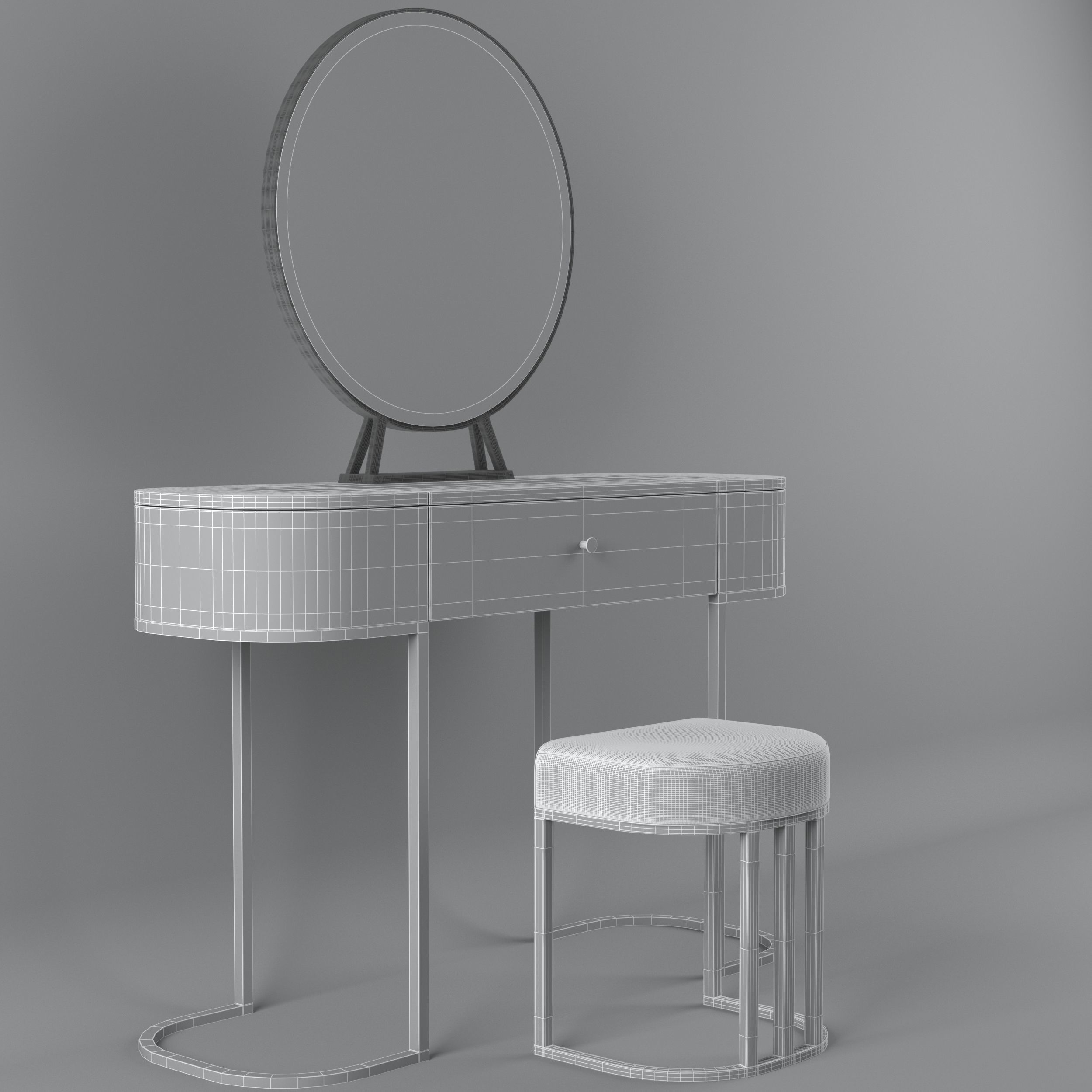 3D model simple dressing table VR / AR / low-poly | CGTrader