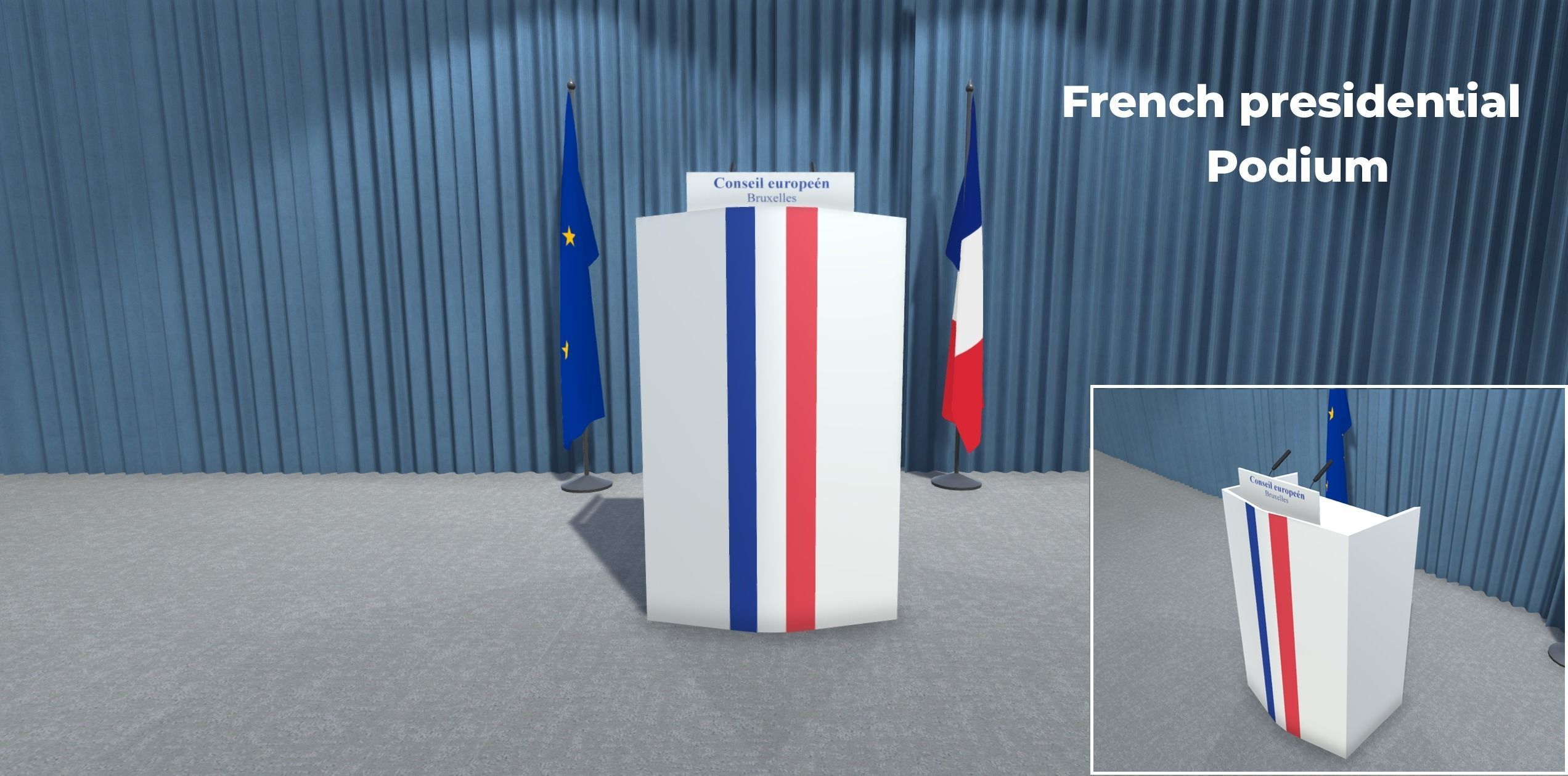3D model Presidential podiums VR / AR / low-poly | CGTrader