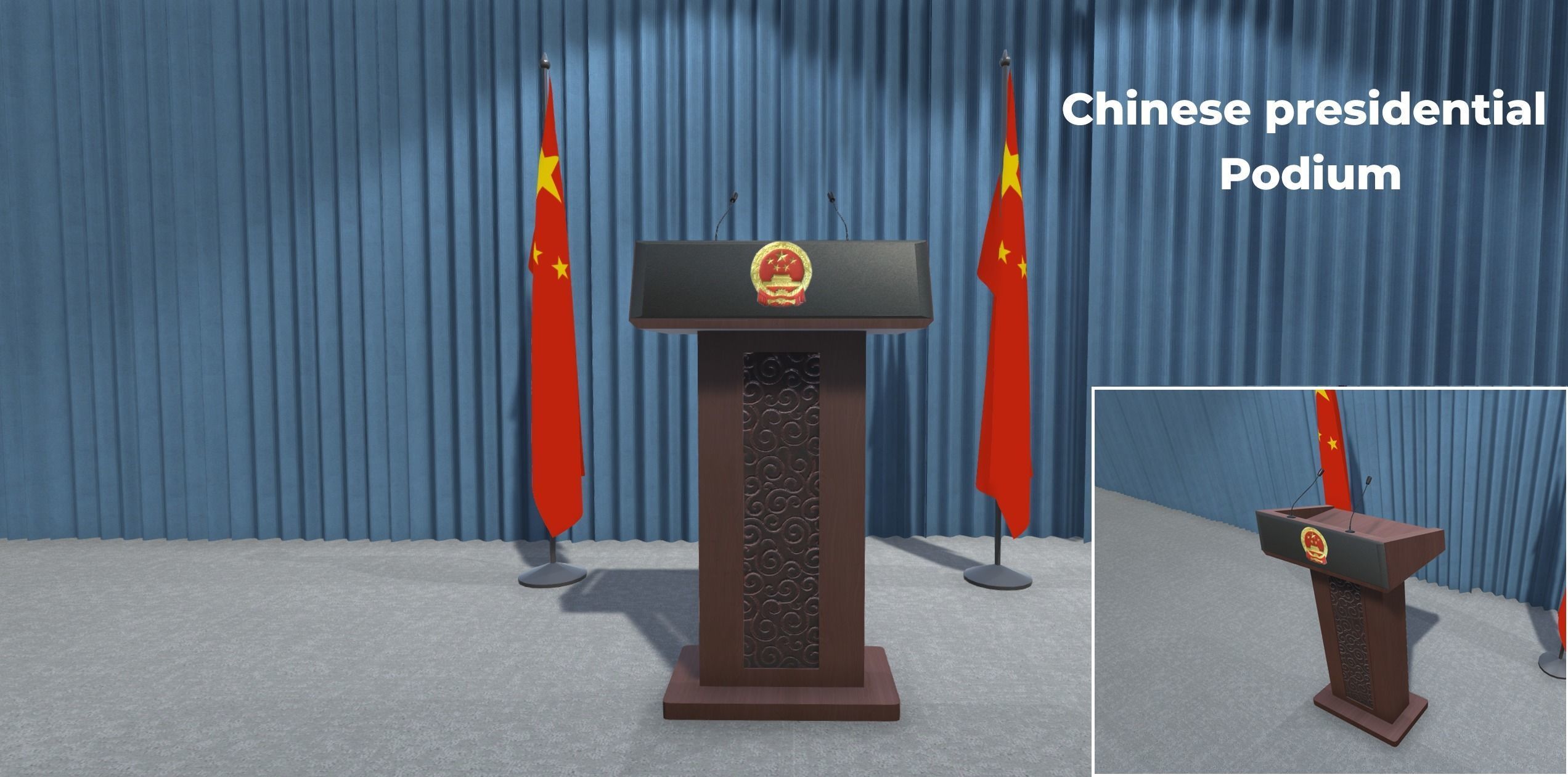 3D model Presidential podiums VR / AR / low-poly | CGTrader