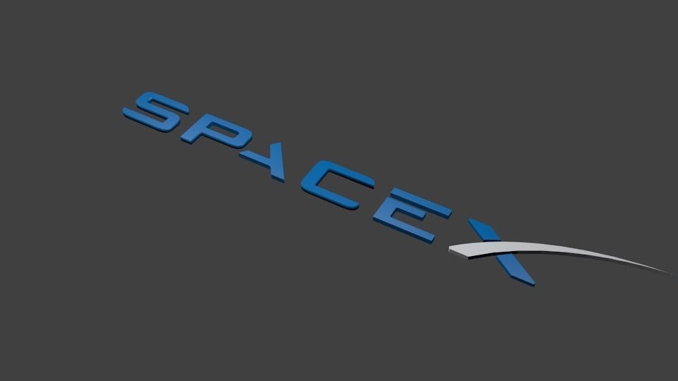 Space X Logo 3D model | CGTrader