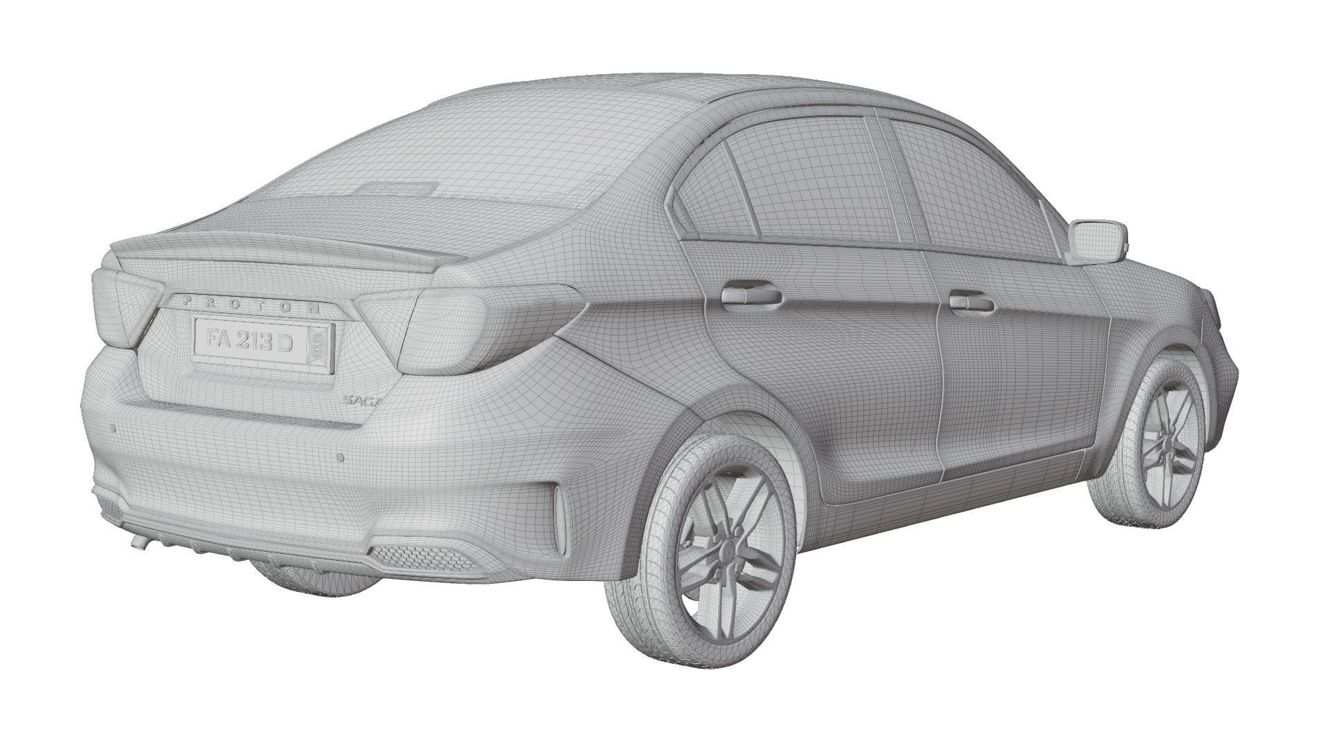 Proton Saga 2019 3D model | CGTrader