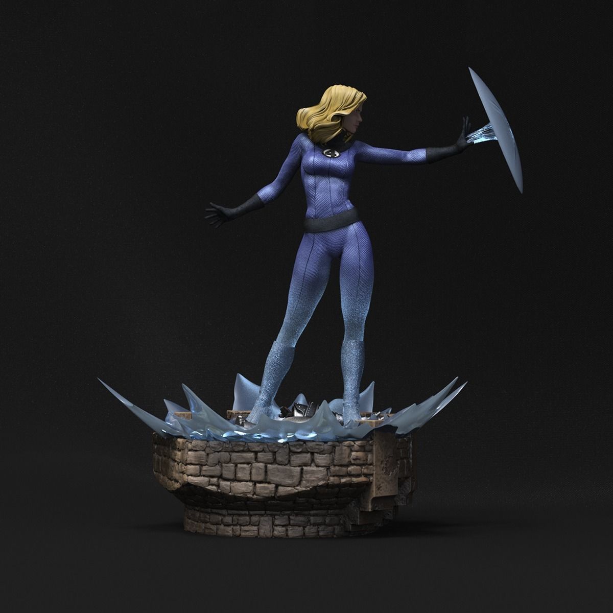 Invisible Woman Statues 3D Model Ready to Print STL 3D model 3D ...