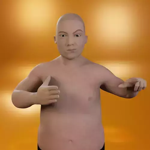 Fat Ninja Samurai 3D Blender Rigged Character 3D model animated rigged ...