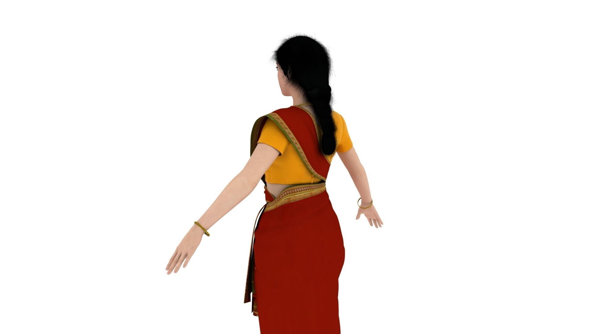 indian girl woman 3d model 3D model | CGTrader
