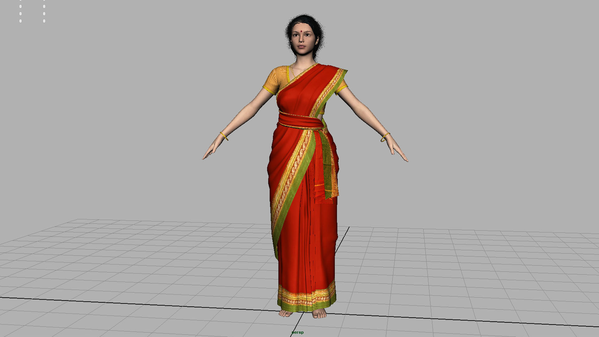 indian girl woman 3d model 3D model | CGTrader