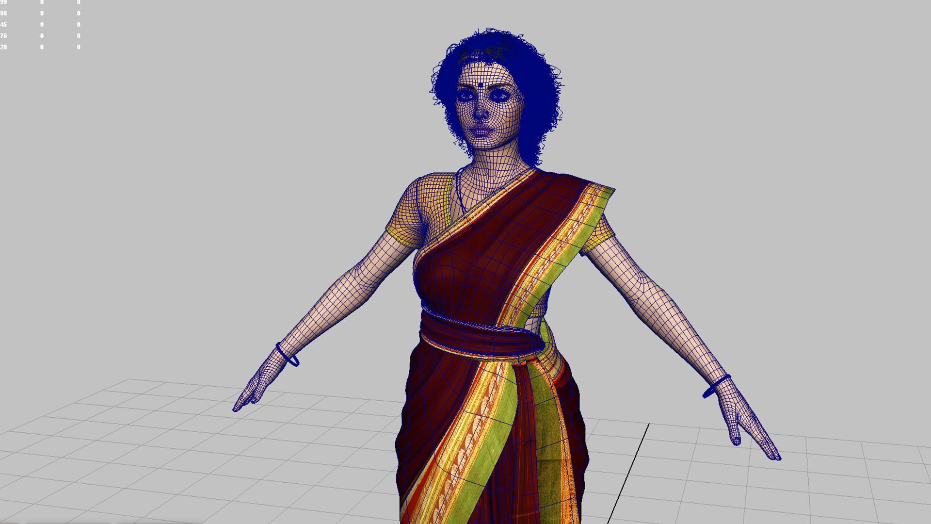 indian girl woman saree 3D model | CGTrader