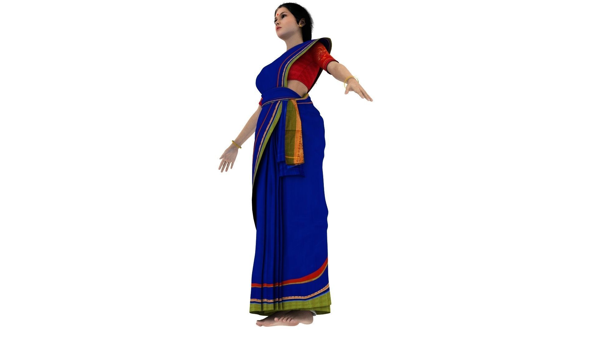 indian girl woman saree 3D model | CGTrader