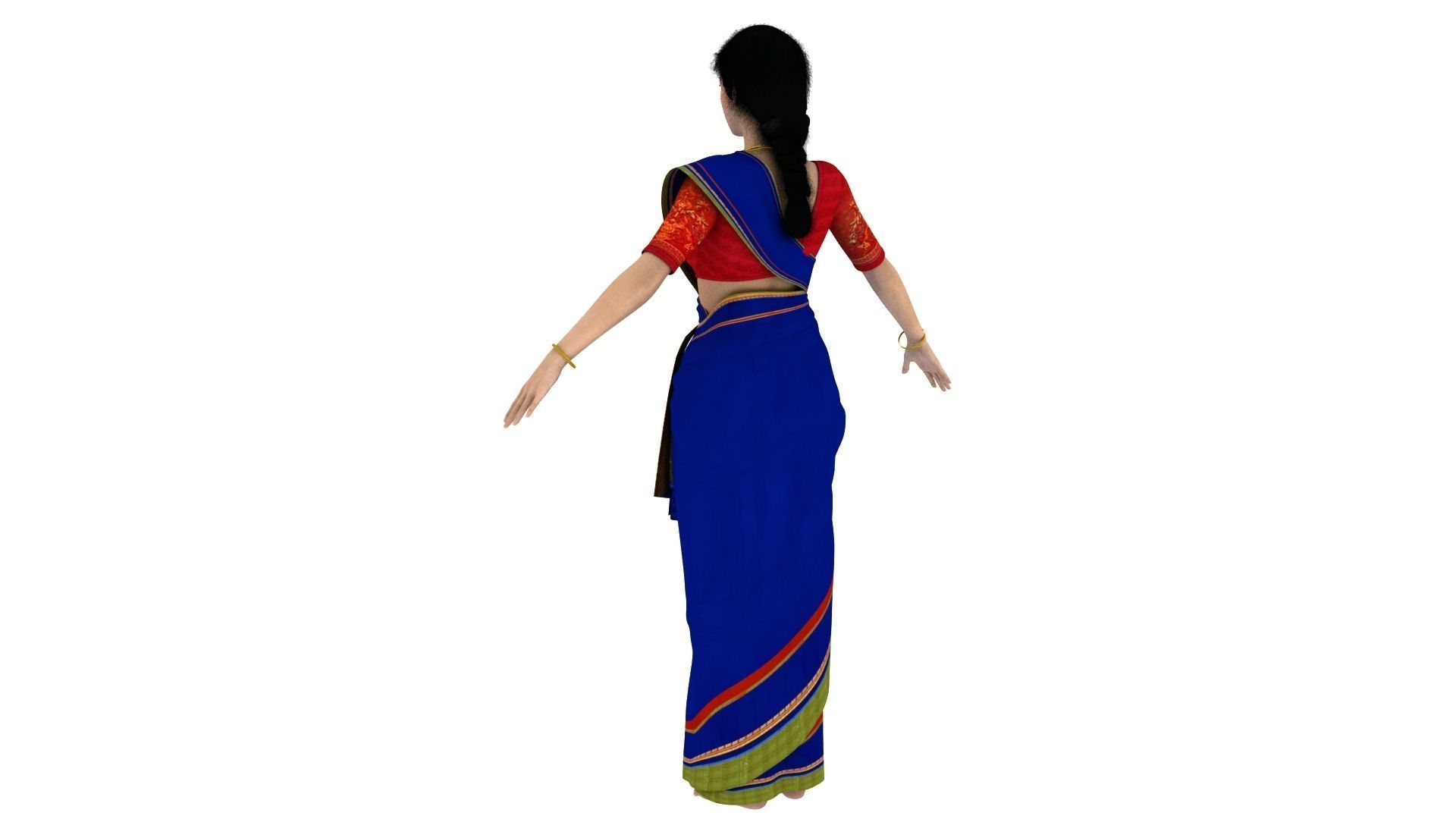 indian girl woman saree 3D model | CGTrader
