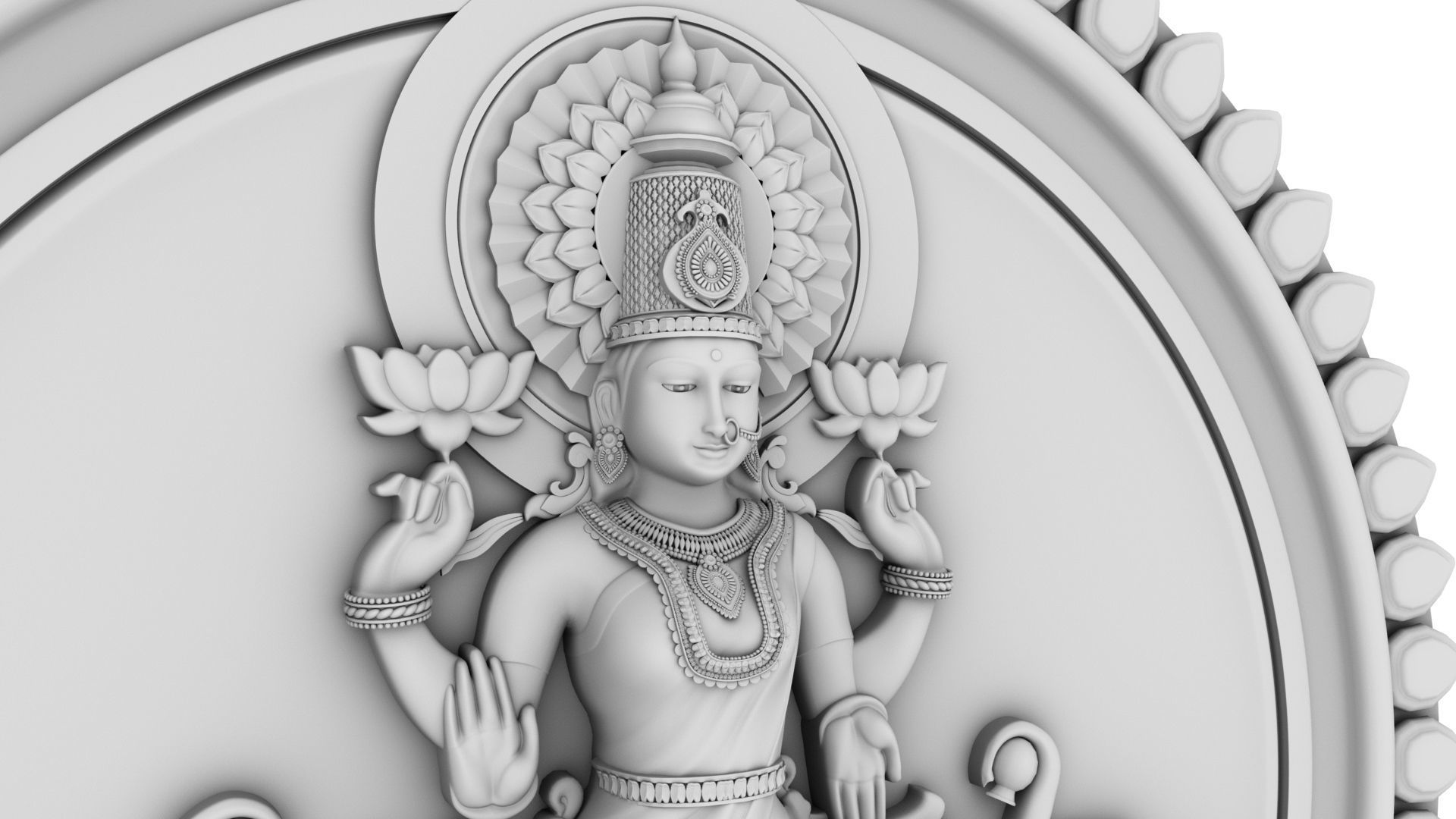 god lakshmi model 3D model | CGTrader