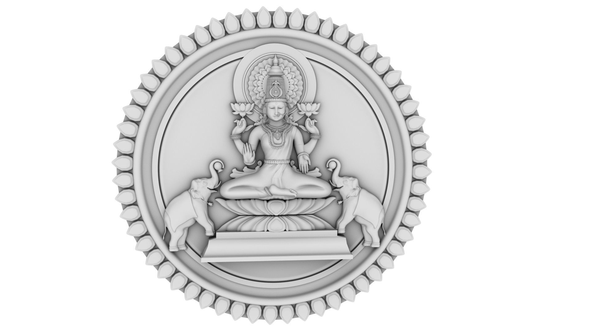 god lakshmi model 3D model | CGTrader
