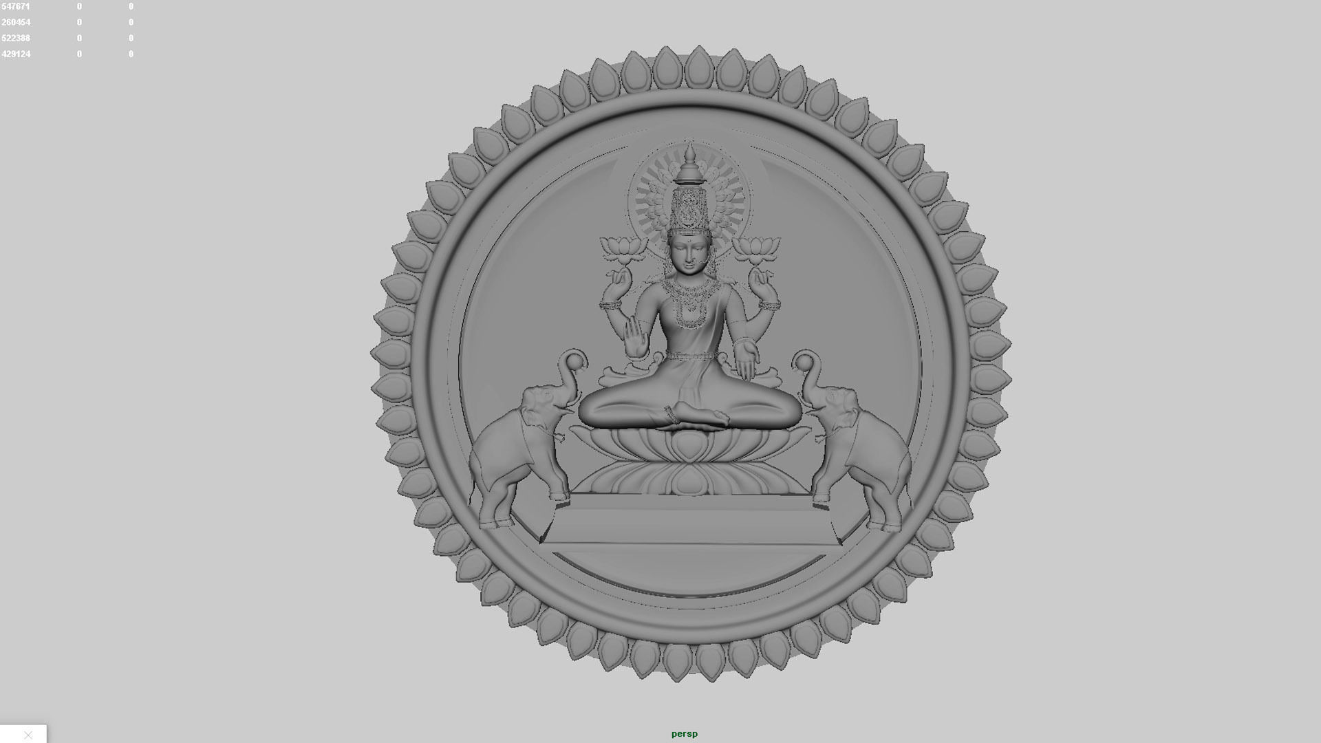 god lakshmi model 3D model | CGTrader