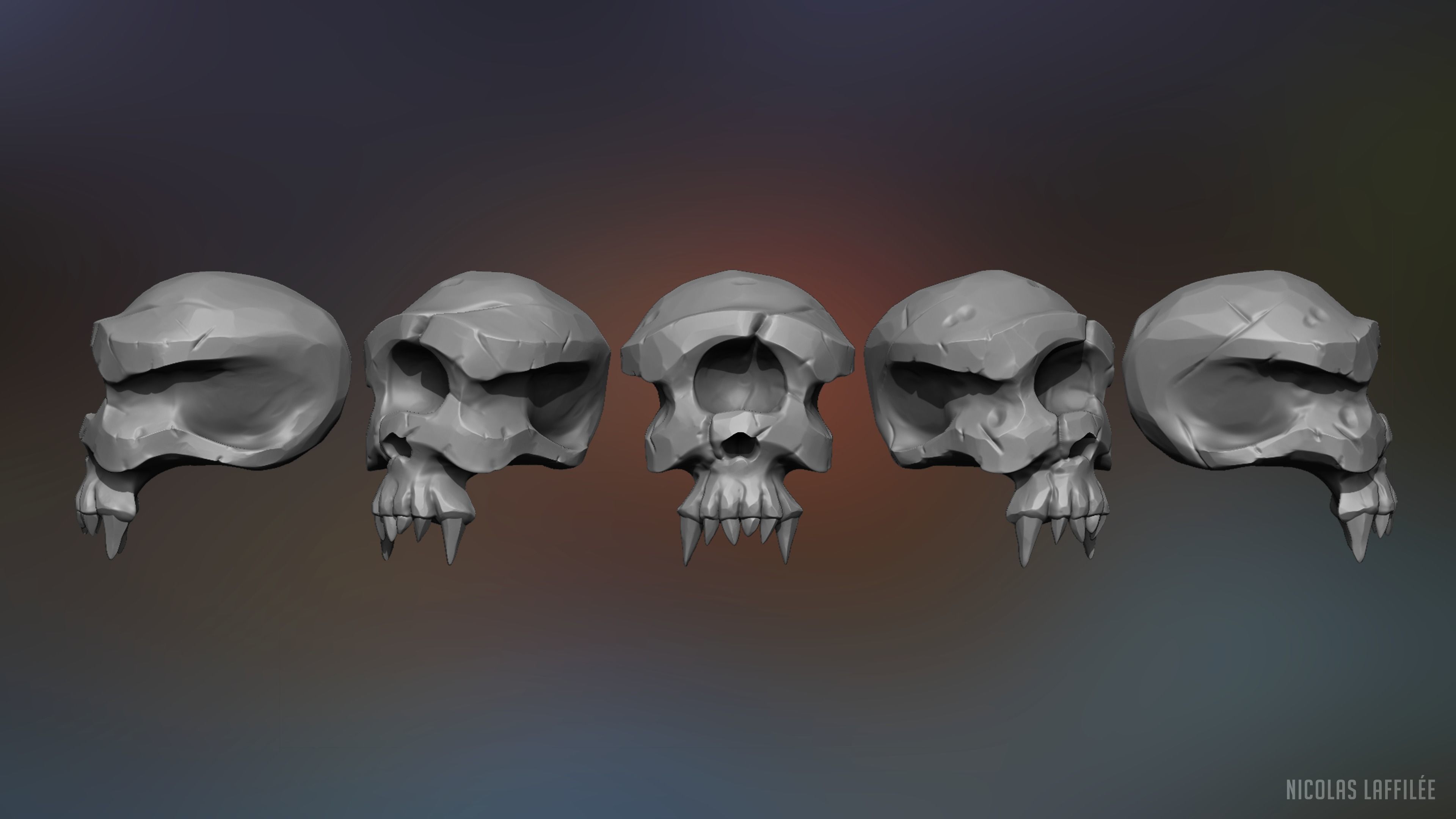Giant Cyclops Skull 3D model 3D printable | CGTrader