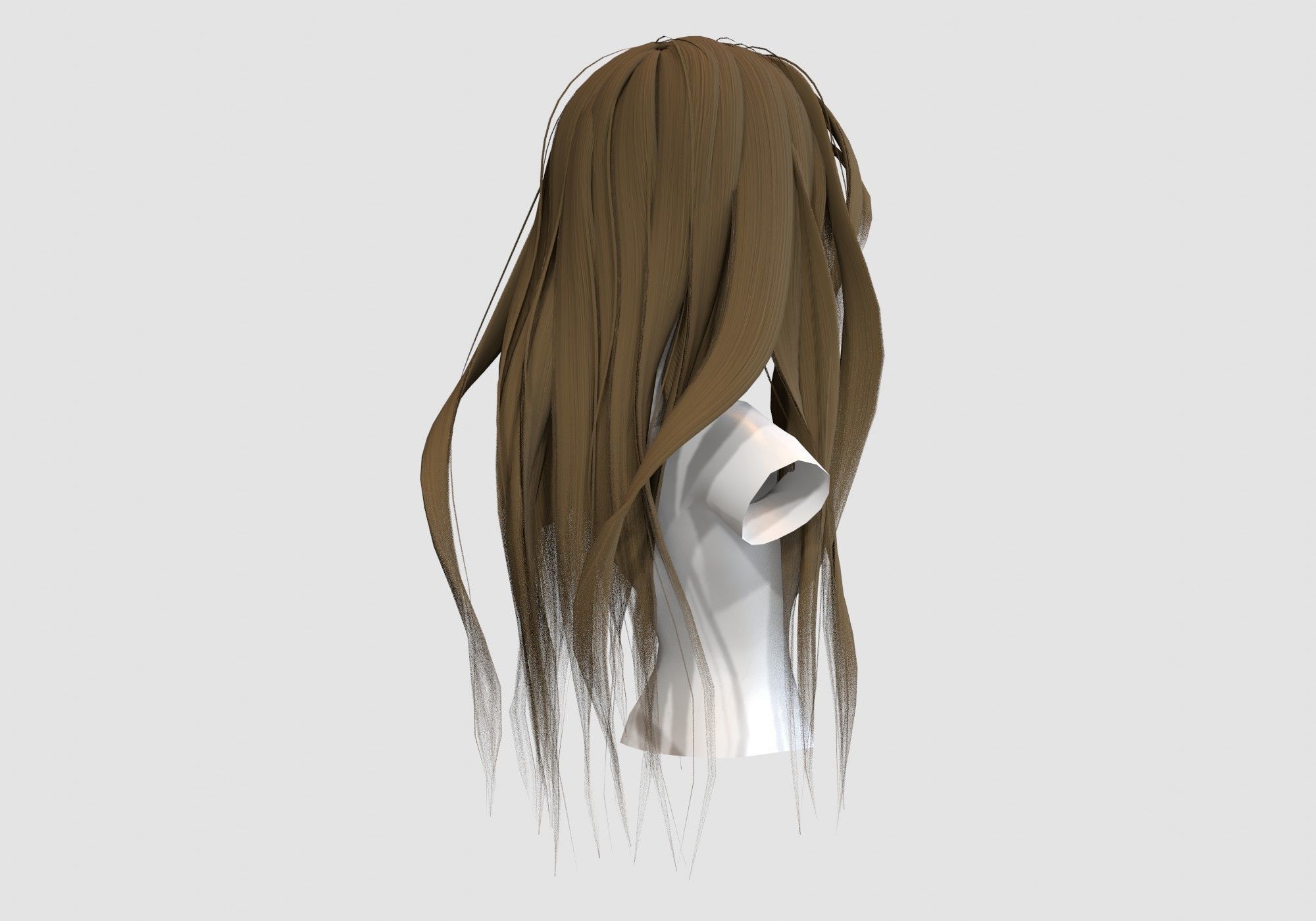 messy cartoon hairstyle 3D model | CGTrader