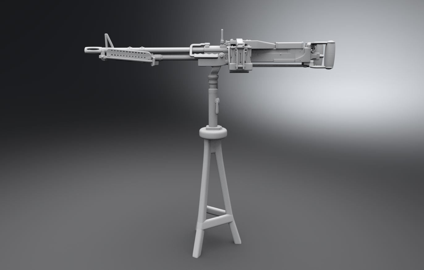 M60 LMG scale model 3D model 3D printable | CGTrader