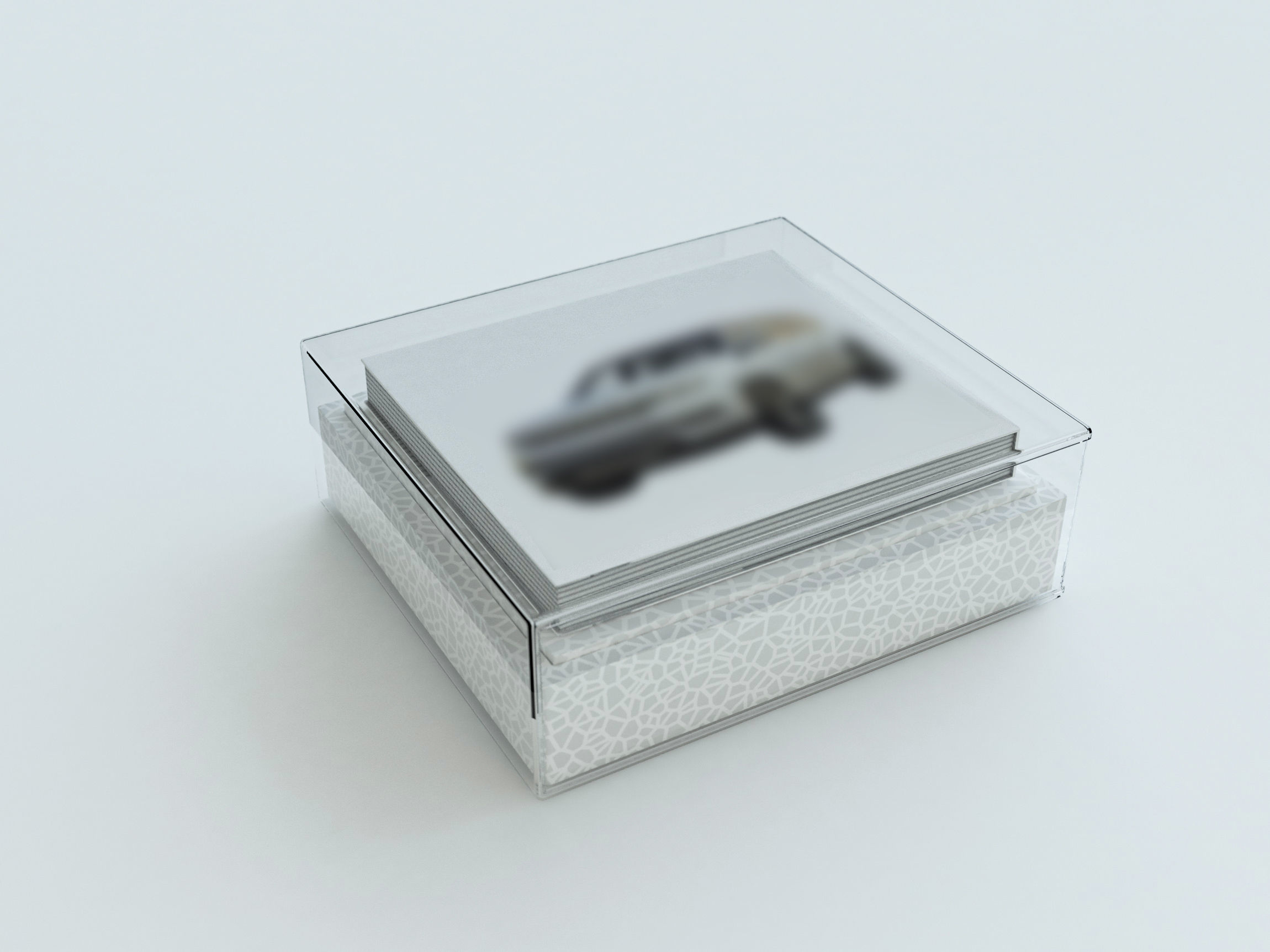 3D model Memo Box Design Acrylic VR / AR / low-poly | CGTrader